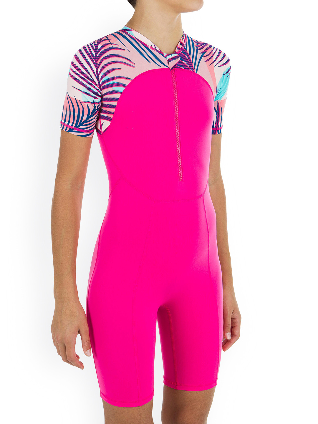 Buy Nabaiji By Decathlon Girls Pink Printed Swimsuit - Swimwear for ...