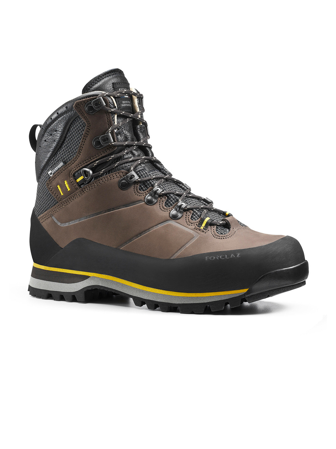 Buy FORCLAZ By Decathlon Men Brown Textile Non Marking Trekking Shoes ...