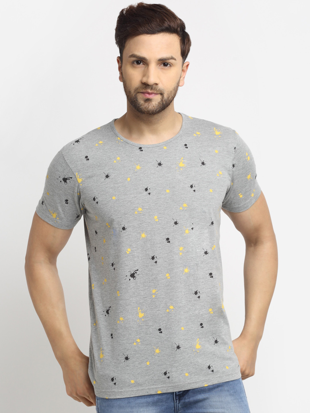 Buy VIMAL JONNEY Men Grey Printed T Shirt - Tshirts for Men 17047190 ...