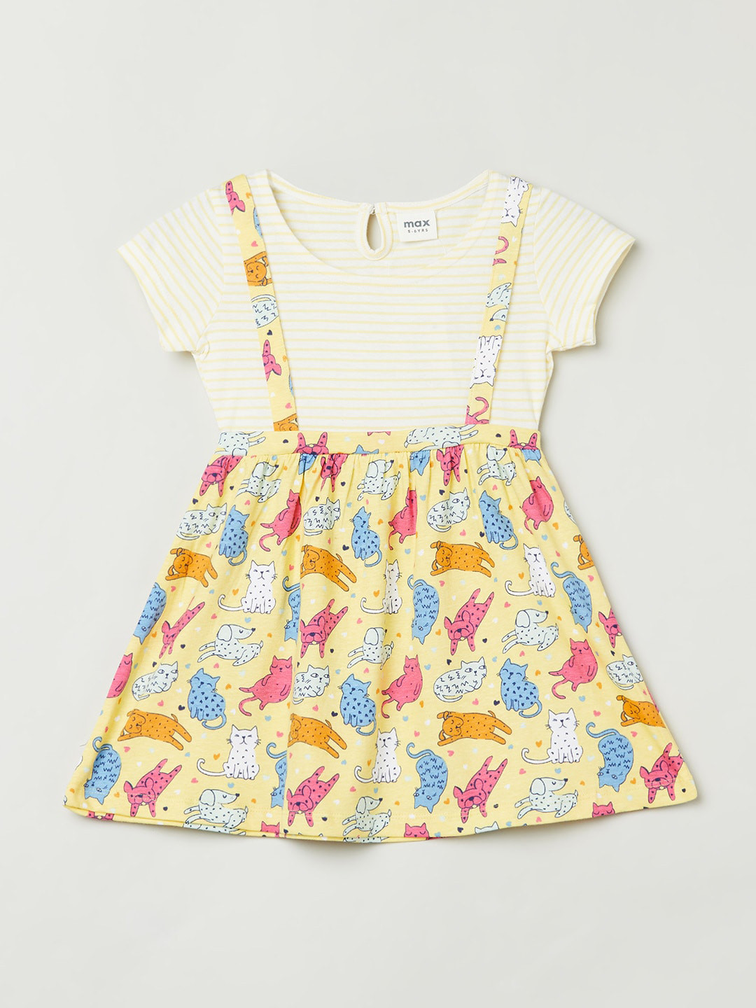 Buy Max Girls Yellow Printed Pure Cotton Top - Tops for Girls 17047222 ...