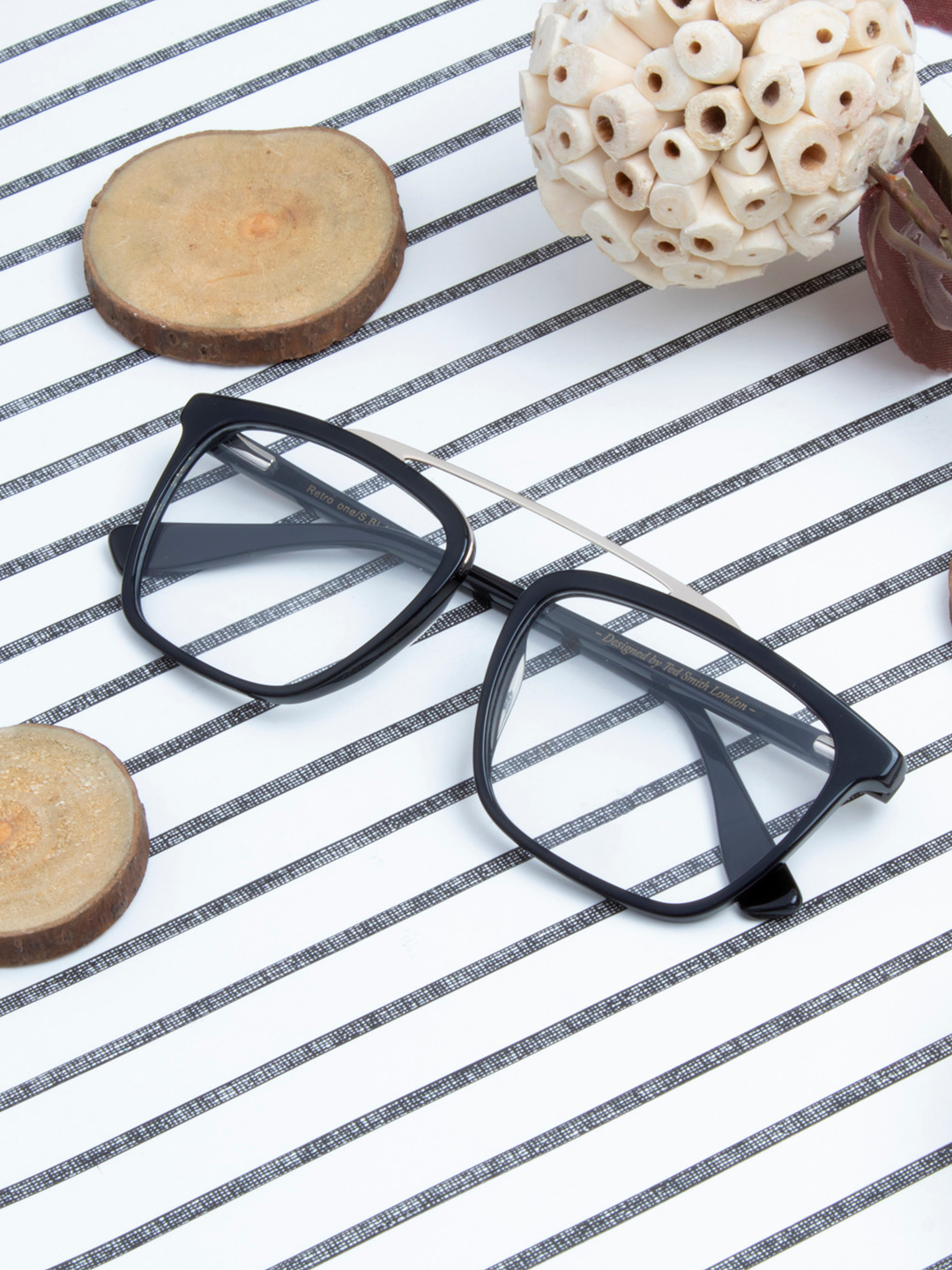 Buy Ted Smith Unisex Black Full Rim Wayfarer Frames Eyeglasses - Frames ...