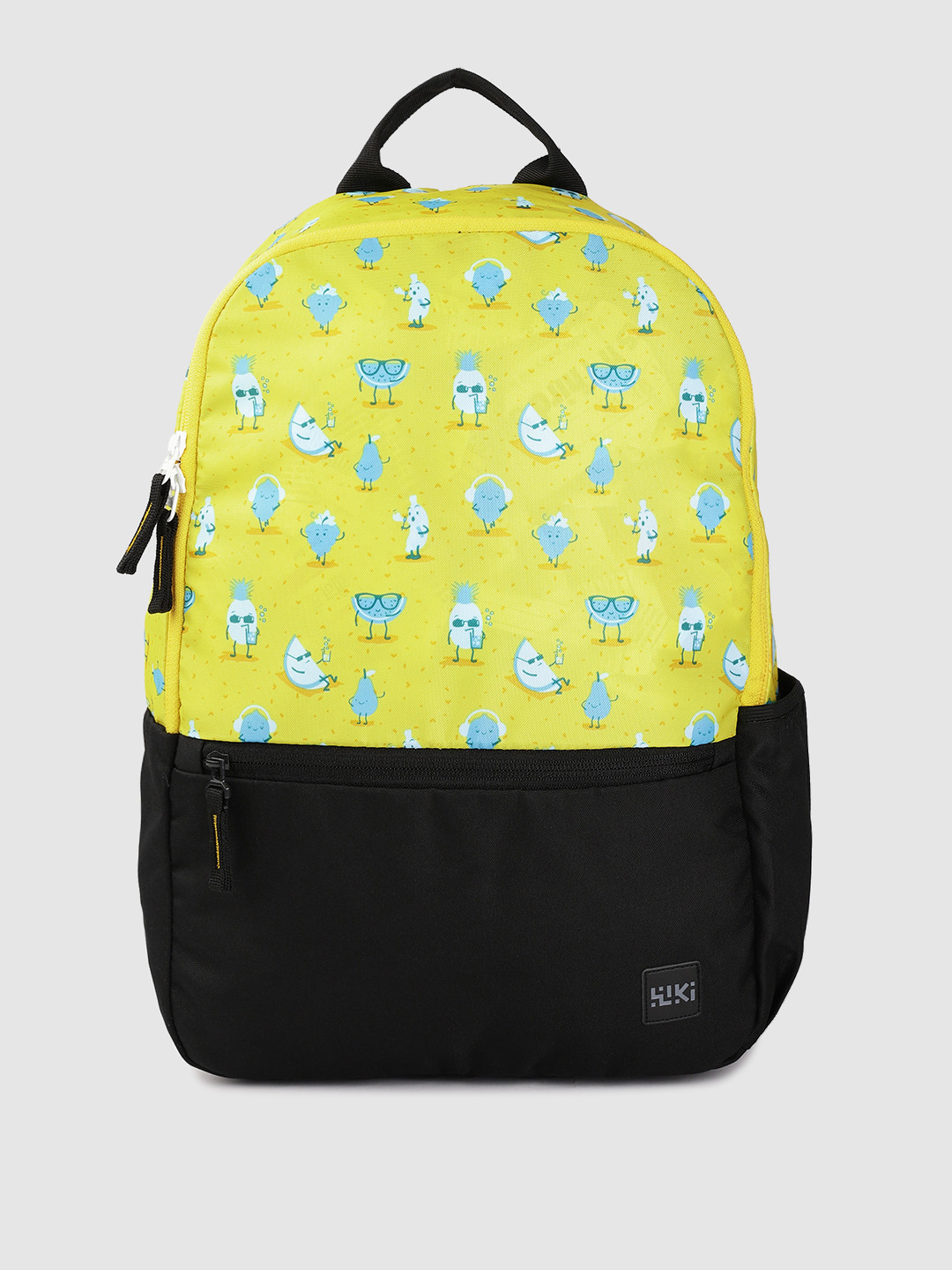 Buy Wildcraft Unisex Black & Yellow Colourblocked & Printed Backpack ...