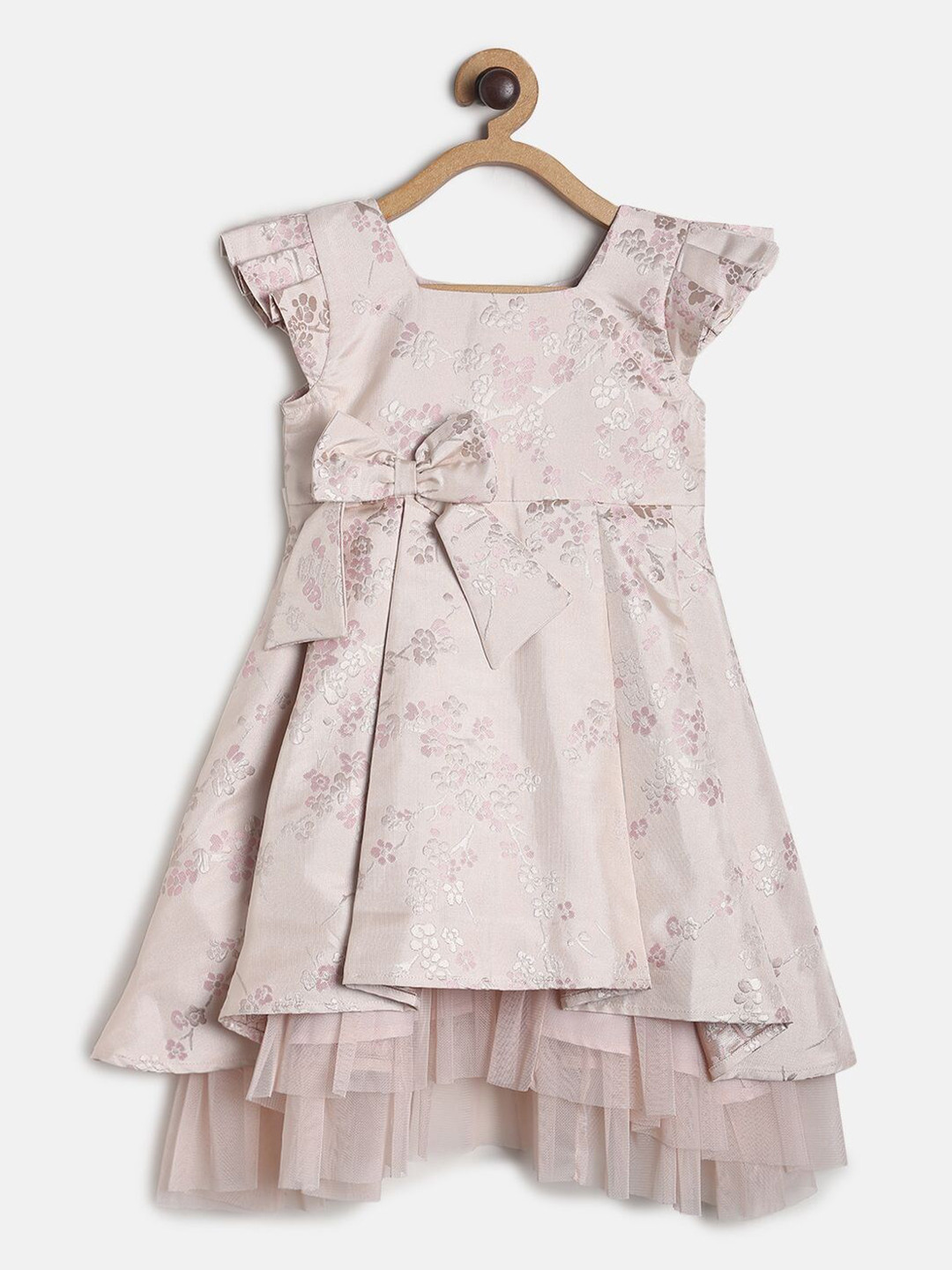 Buy MINI KLUB Girls Pink Floral Dress - Dresses for Girls 17059340 | Myntra