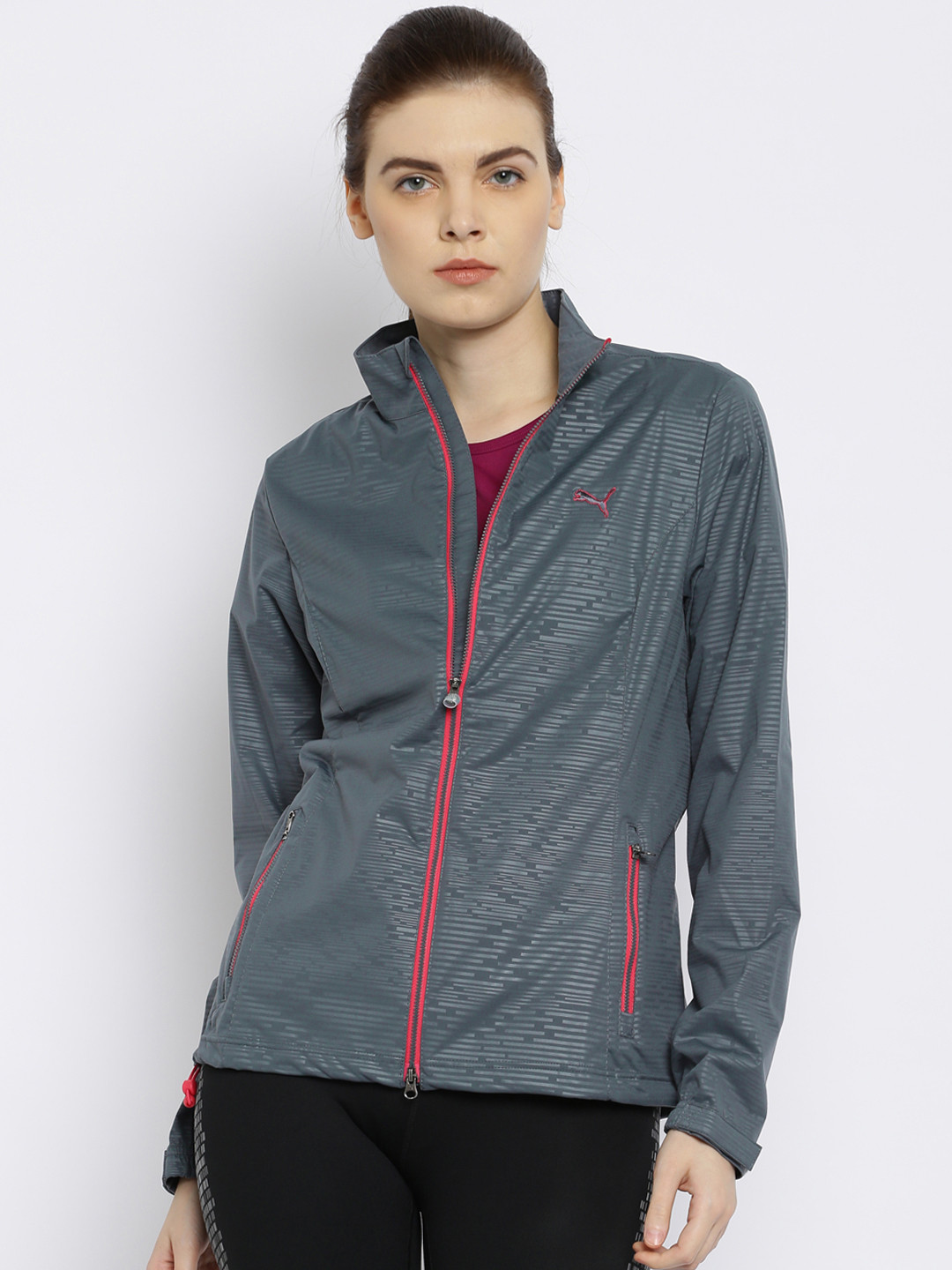 Buy PUMA Grey Jacket - Jackets for Women 1706291 | Myntra
