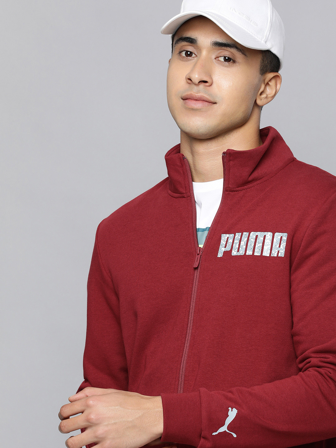 Buy Puma Men Red Printed Slim Fit Sweatshirt - Sweatshirts for Men ...