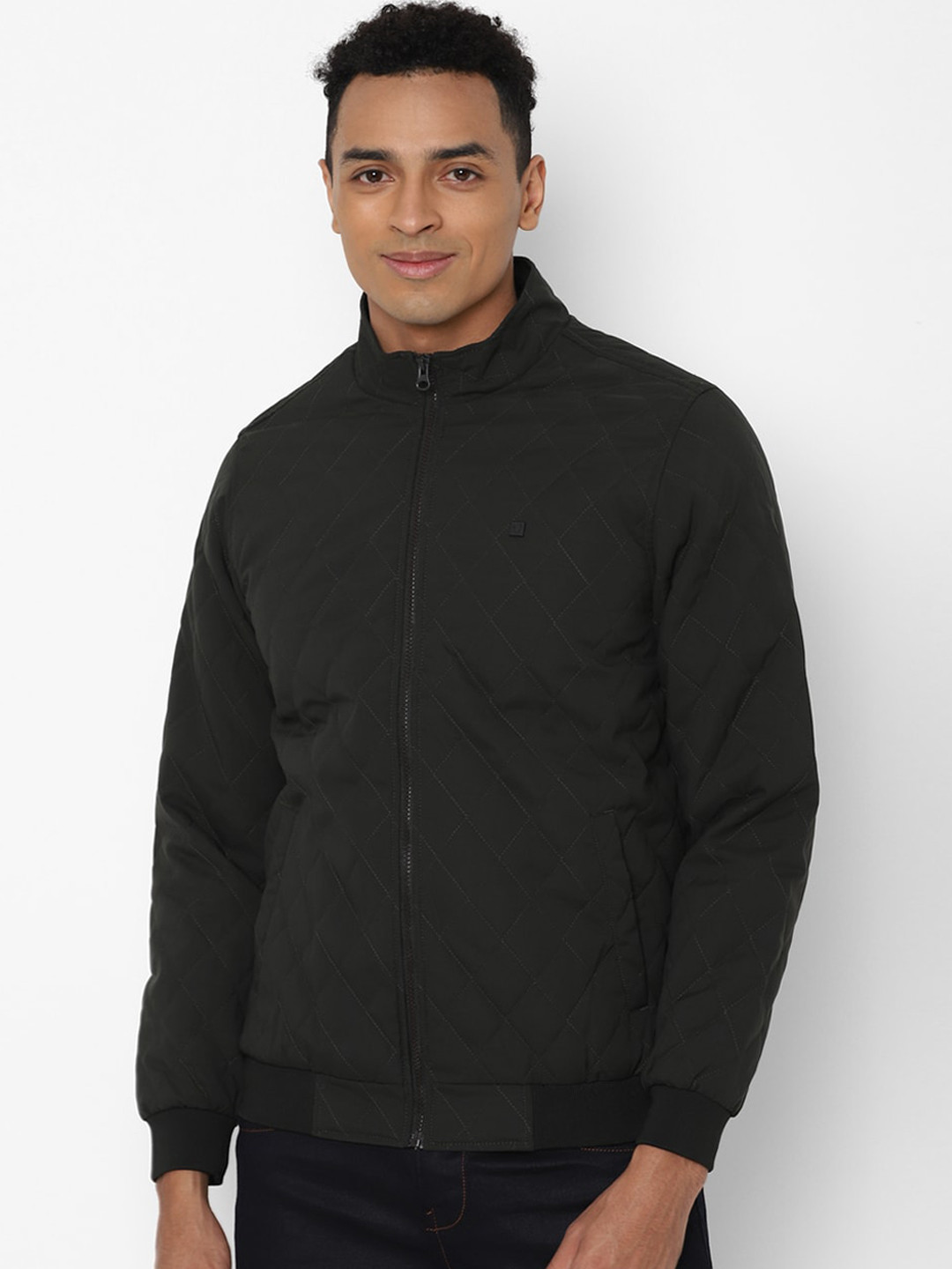 Buy Allen Solly Men Black Bomber Jacket - Jackets for Men 17067850 | Myntra