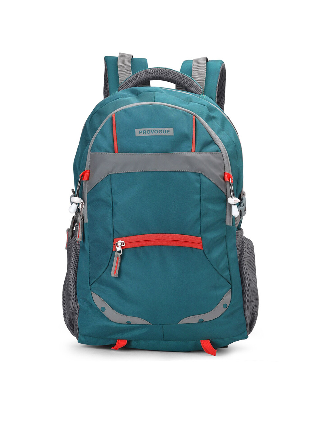 Buy Provogue Unisex Sea Green & Grey Colourblocked Backpack With ...