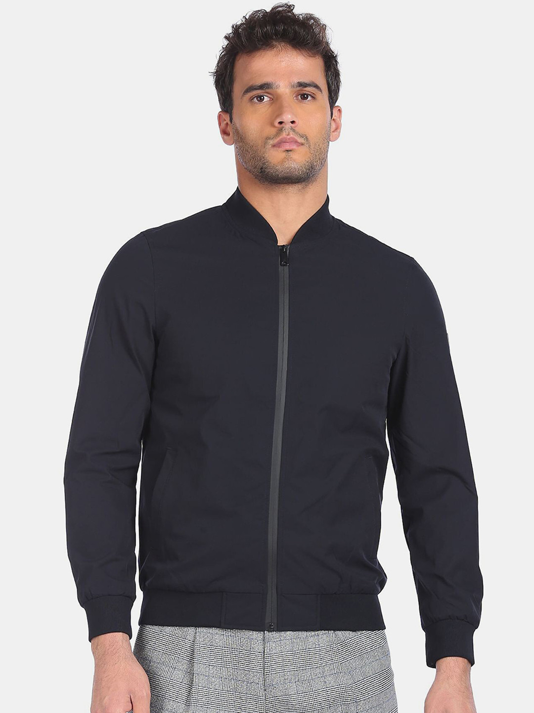 Buy Arrow Sport Men Blue Bomber Jacket - Jackets for Men 17074698 | Myntra