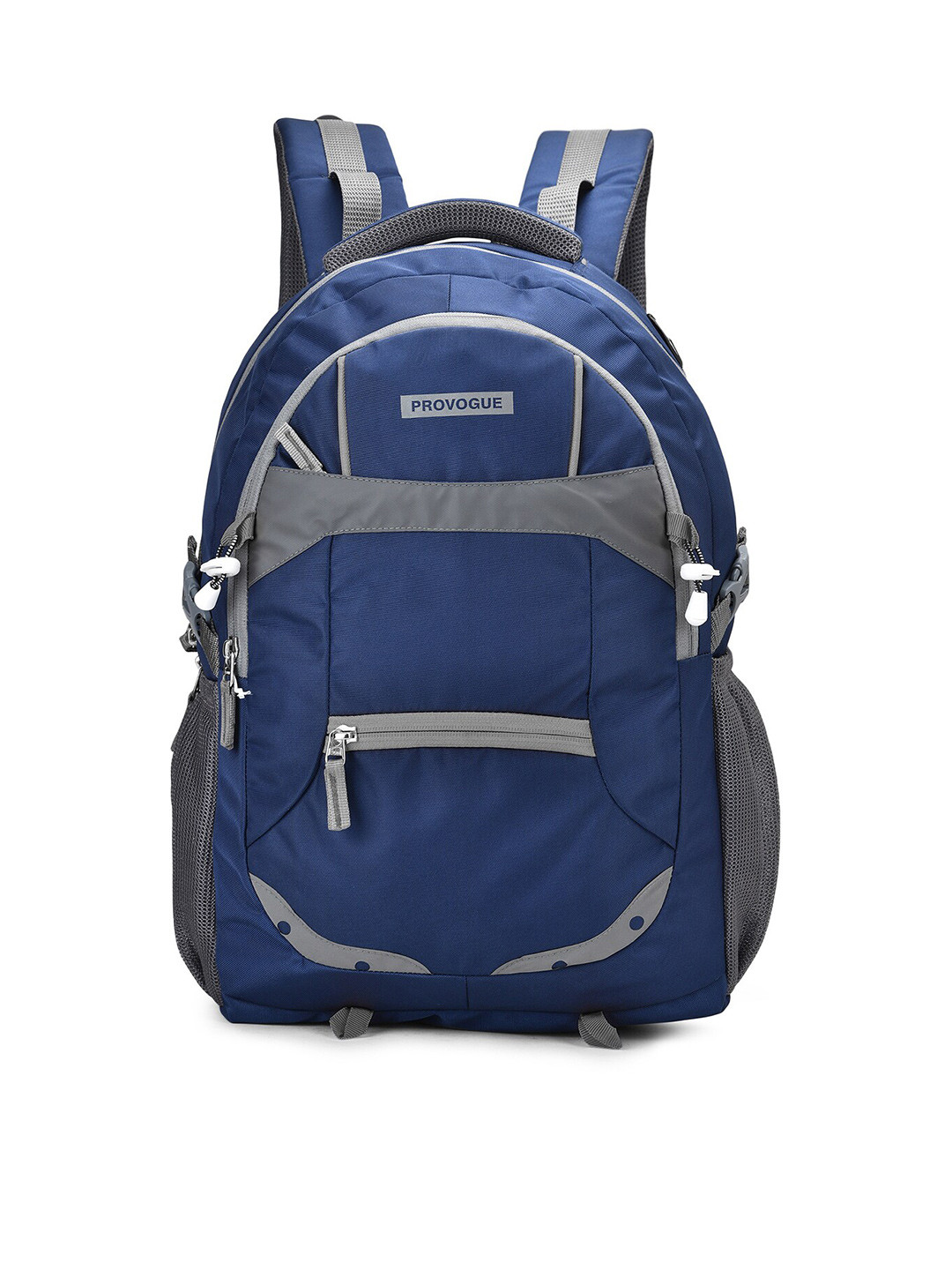 Buy Provogue Unisex Navy Blue & Grey Backpack With Reflective Strip ...