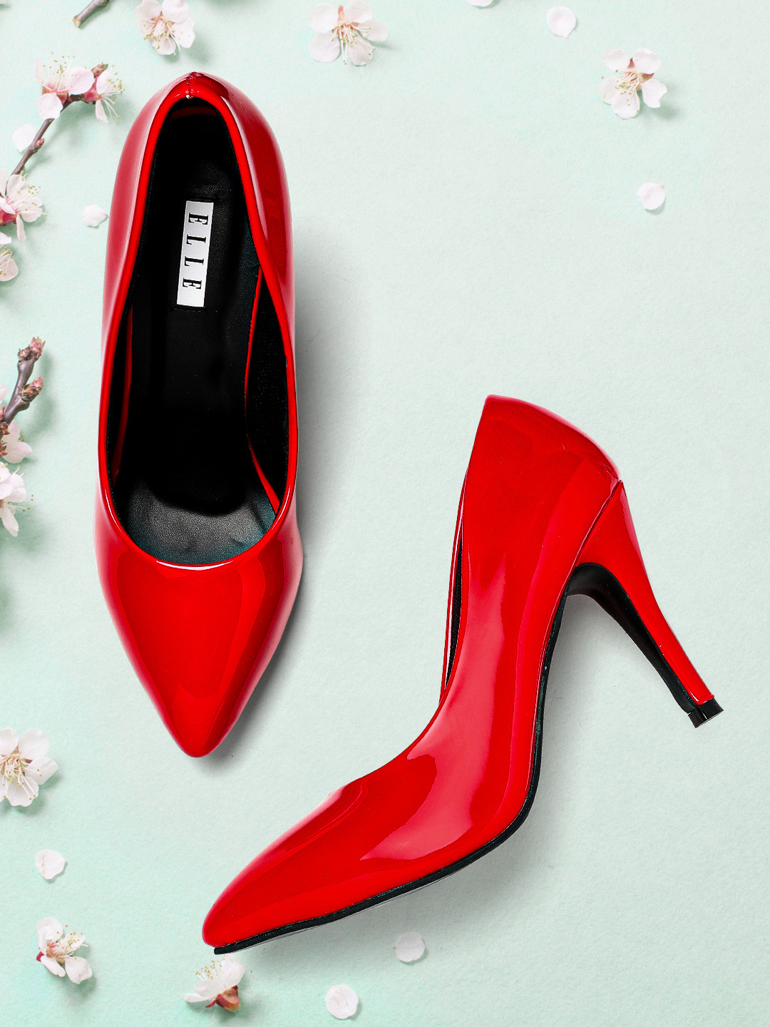 Buy ELLE Red Solid Stiletto Pumps - Heels for Women 17079180 | Myntra