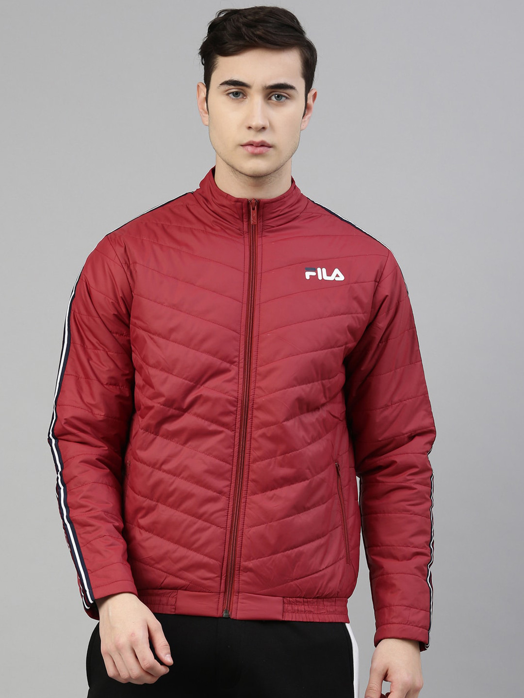 Buy FILA Men Brown Running Sporty Jacket - Jackets for Men 17079488 ...