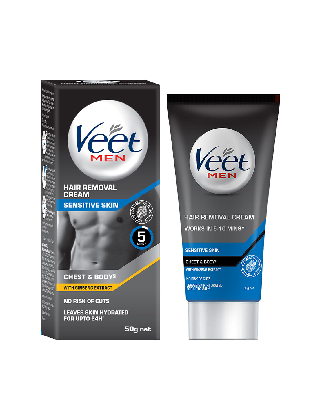Buy Veet Men Hair Removal Cream With Ginseng Extract For Sensitive Skin ...