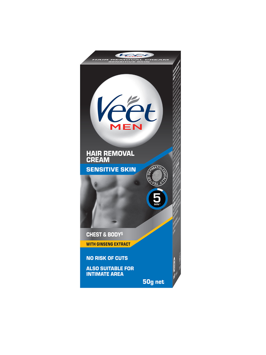 Buy Veet Men Hair Removal Cream With Ginseng Extract For Sensitive Skin ...