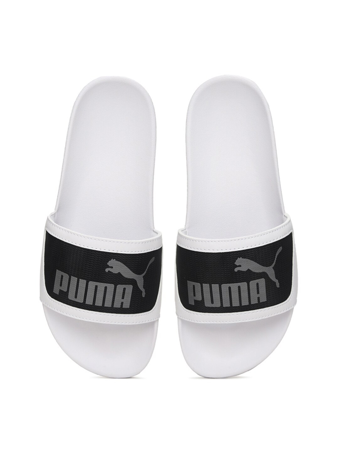 Buy Puma Men White & Black Printed Leadcat FTR Mono Sliders - Flip ...