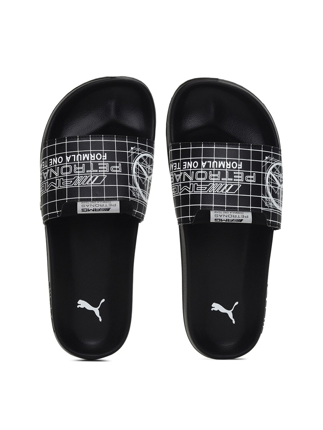 Buy Puma Unisex Black & White Printed MAPF1 Leadcat 2.0 Sliders - Flip ...