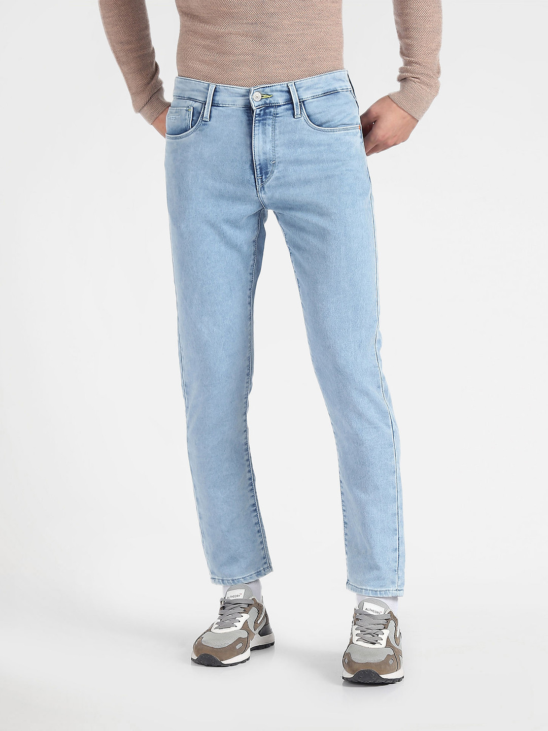 Buy Flying Machine Men Light Blue Micheal Slim Fit Stretchable Jeans ...