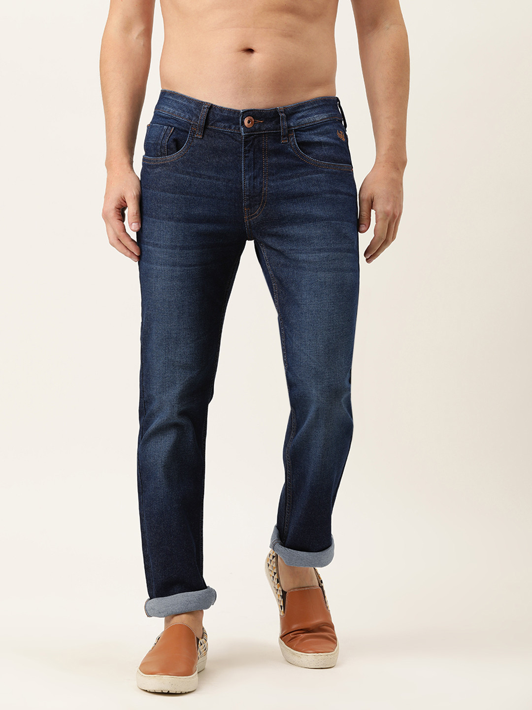 Buy Flying Machine Men Blue Michael Slim Fit Mid Rise Light Fade ...