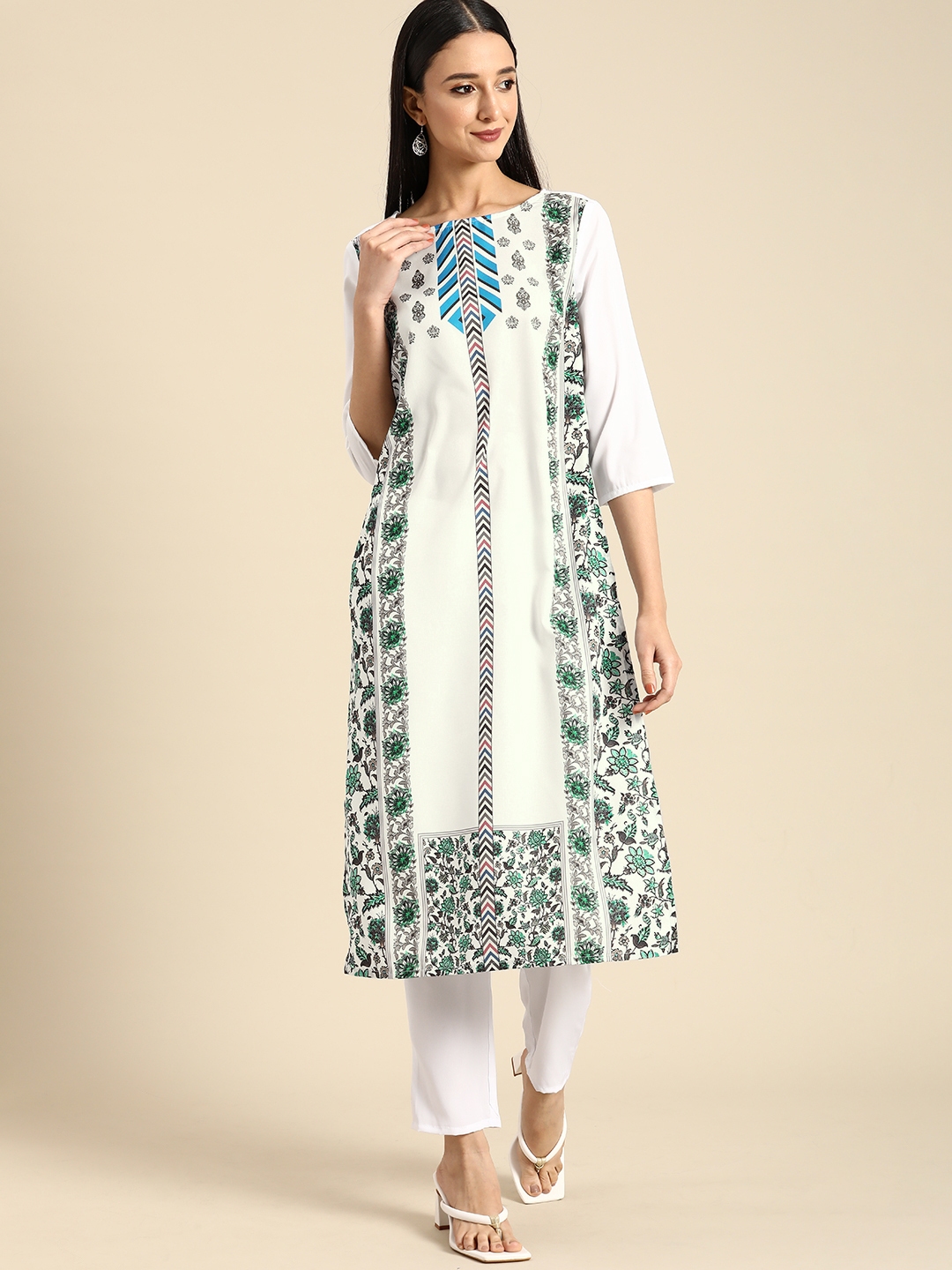 Buy Anouk Women Ethnic Motifs Printed Kurta With Trousers Kurta Sets