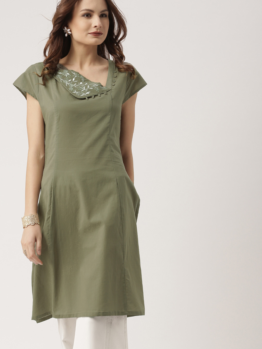 Buy All About You Women Green Straight Kurta - Kurtas for Women 1710484 ...
