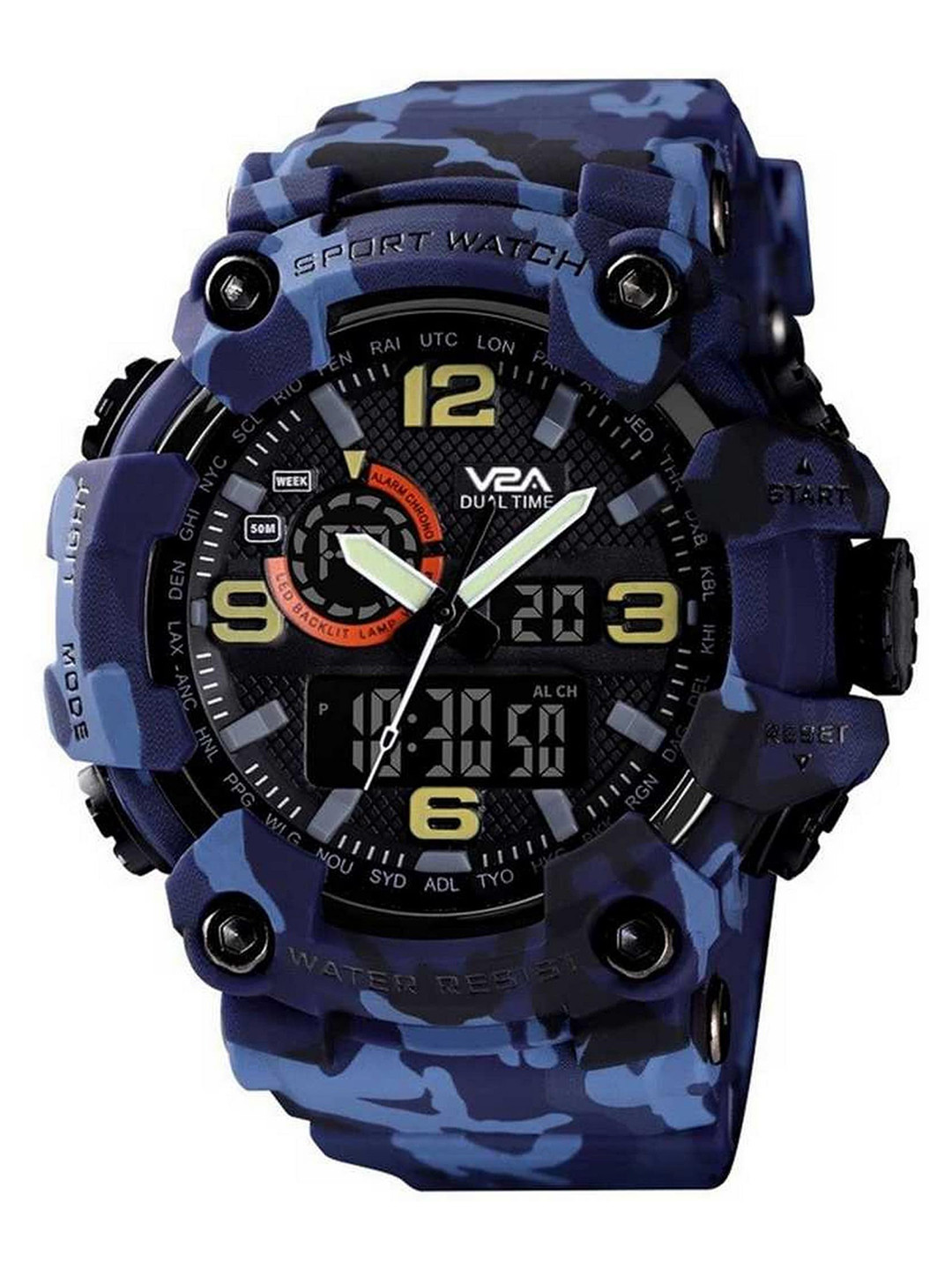 Buy V2A Men Blue Dial & Straps Analogue And Digital Watch V2A 1520 ...