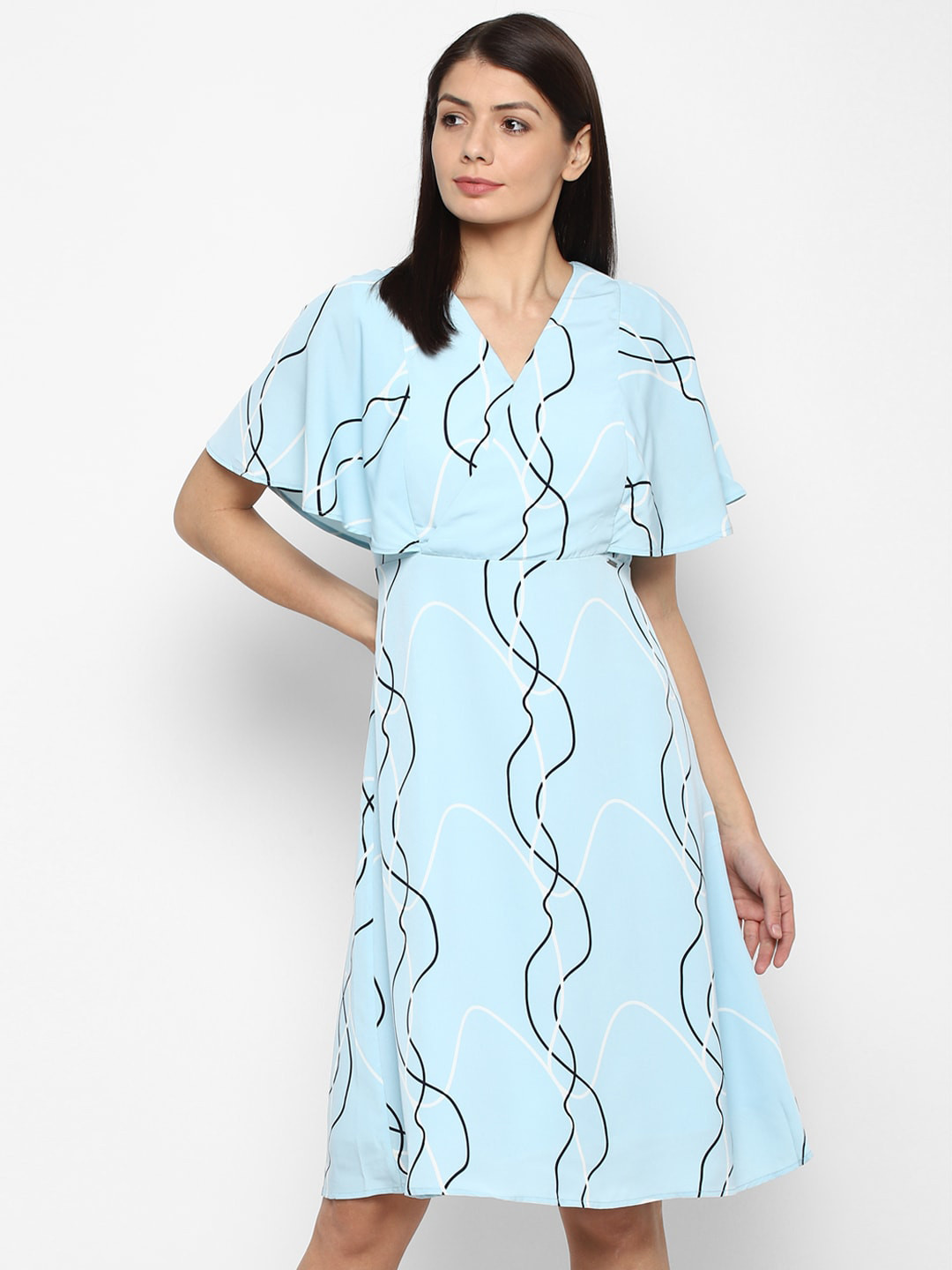 Buy Allen Solly Woman Women Blue A Line Dress - Dresses for Women ...