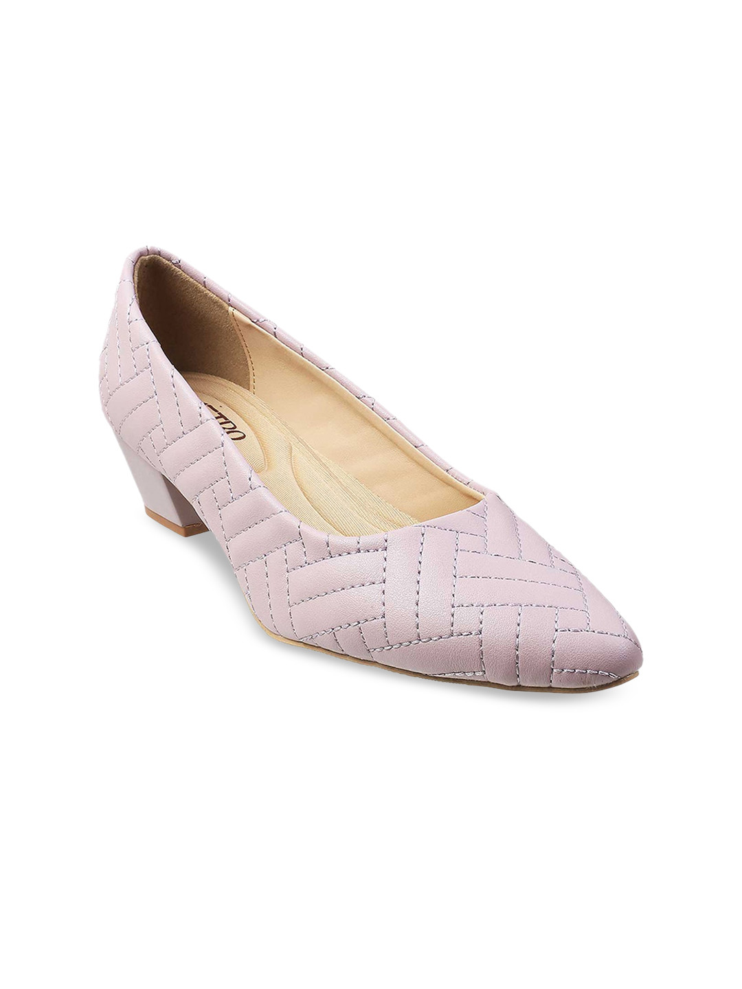 Buy Metro Purple Block Pumps - Heels for Women 17118484 | Myntra