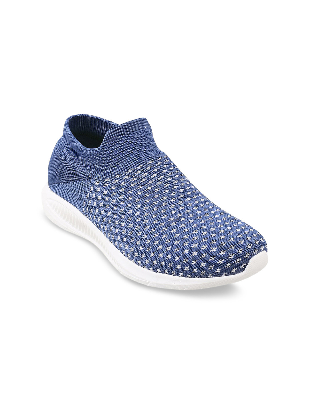 Buy WALKWAY By Metro Women Blue Woven Design Slip On Sneakers - Casual ...