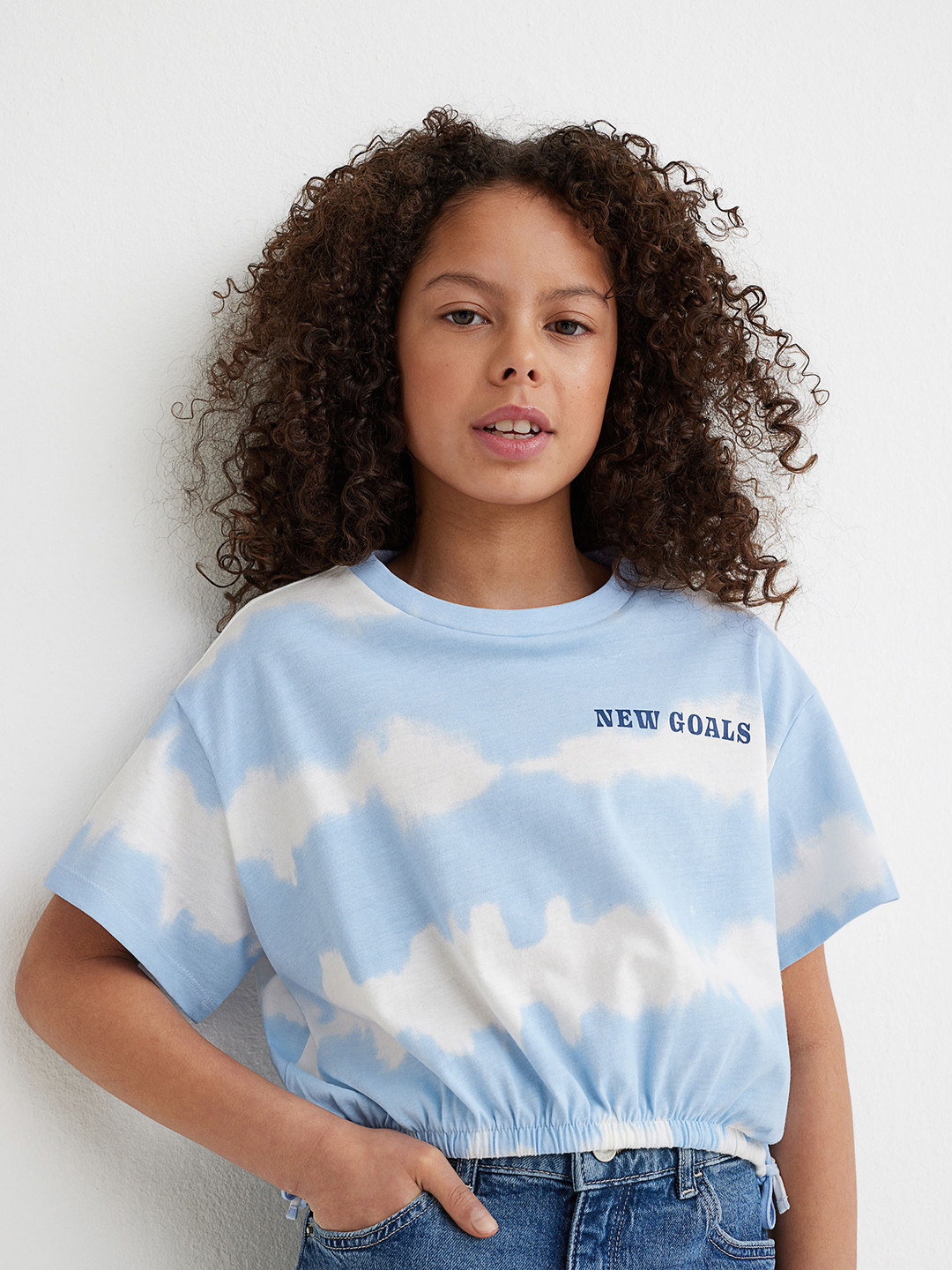 Buy H&M Girls Blue Drawstring T Shirt - Tshirts for Girls 17124468 | Myntra