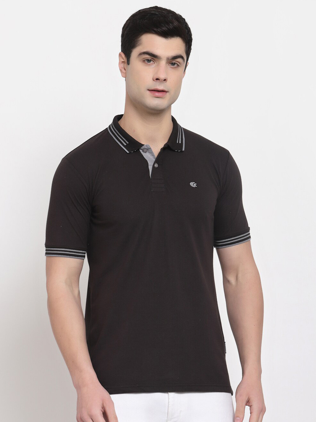 Buy Allen Cooper Men Black Polo Collar T Shirt - Tshirts for Men ...