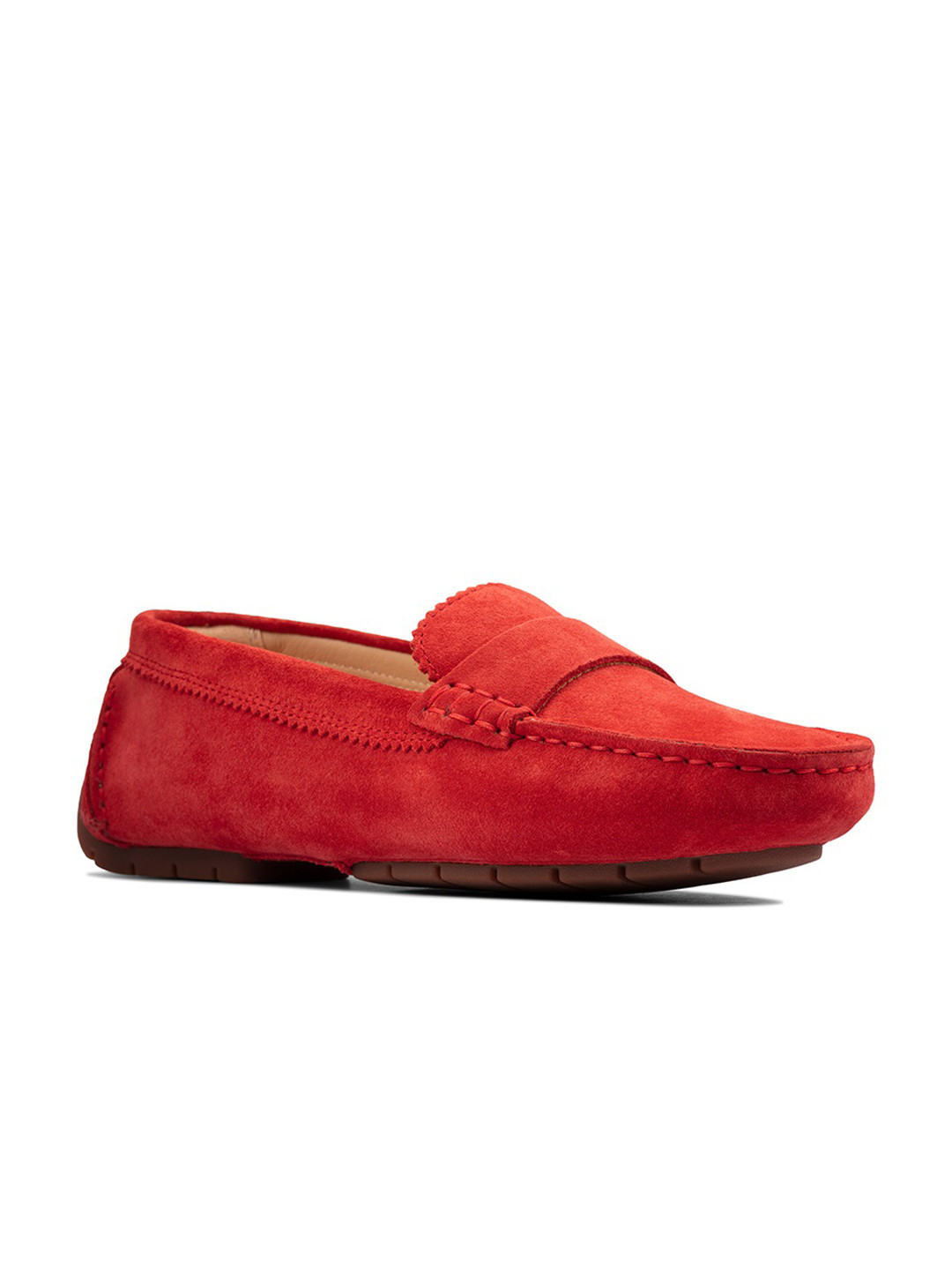 Buy Clarks Women Red Suede Loafers - Casual Shoes for Women 17142924 ...