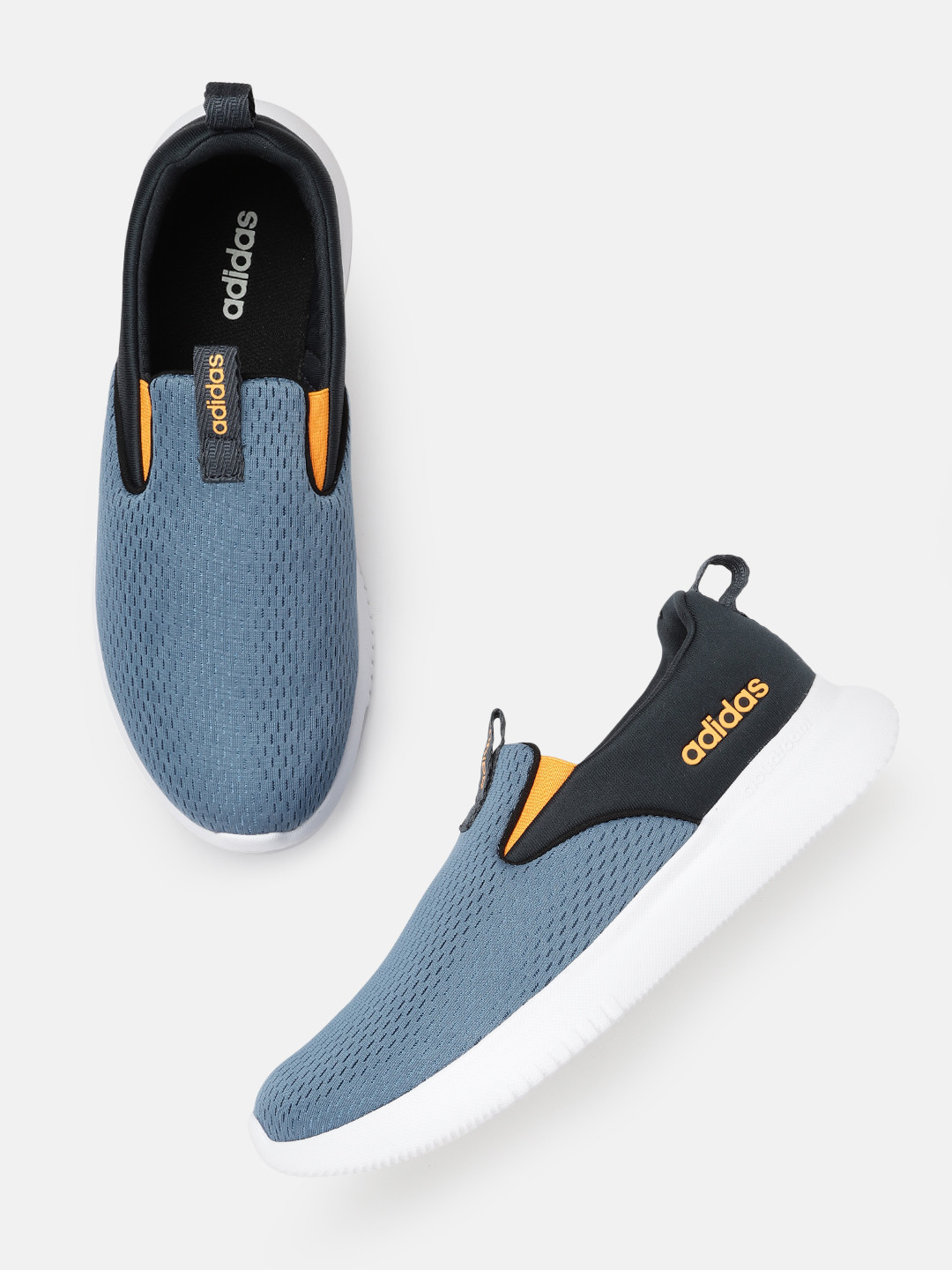 Buy ADIDAS Men Blue & Charcoal Grey Colourblocked Flodean Walking Slip ...