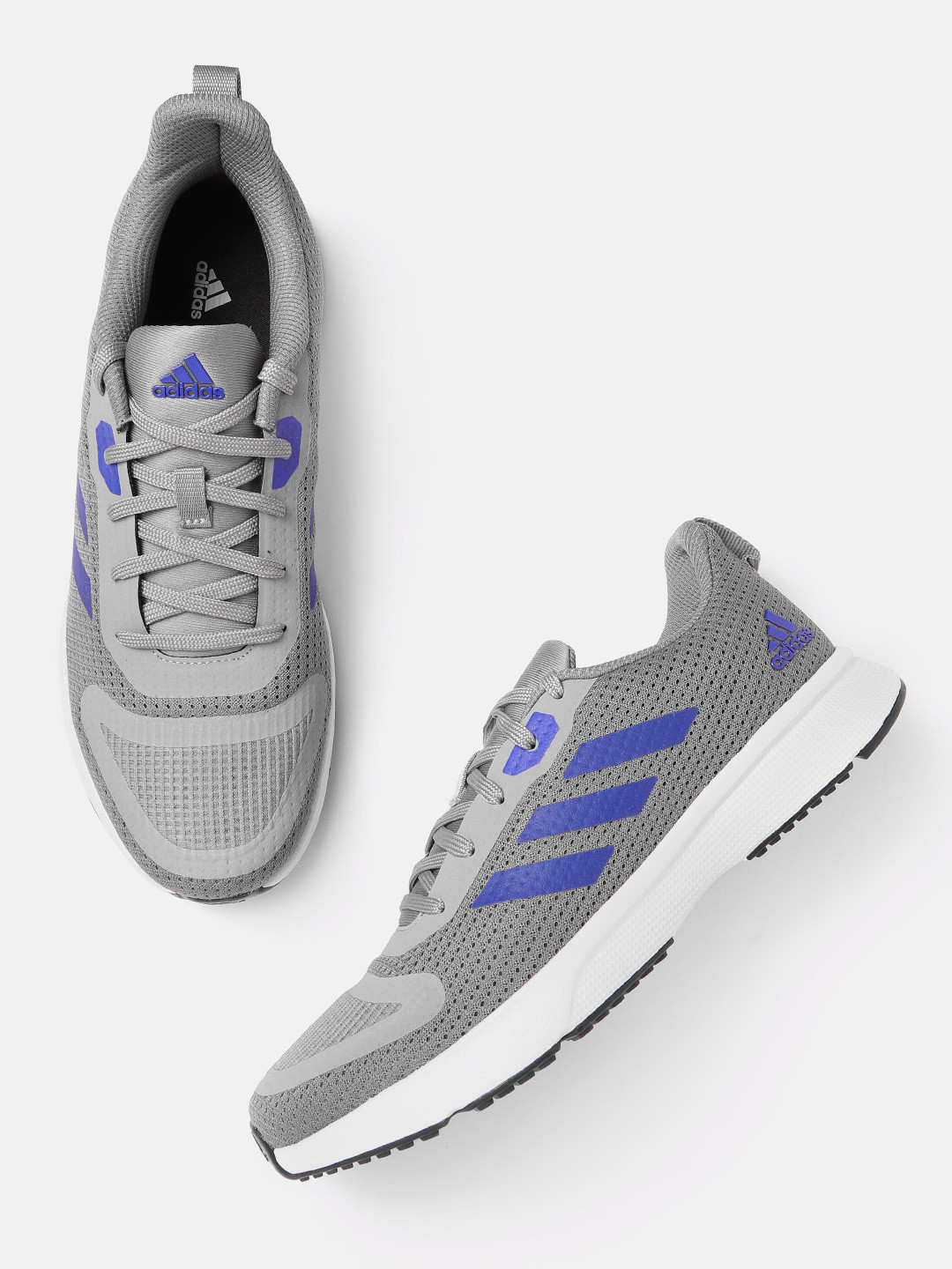 Buy ADIDAS Men Grey Woven Design Jaysaw Reflective Running Shoes ...