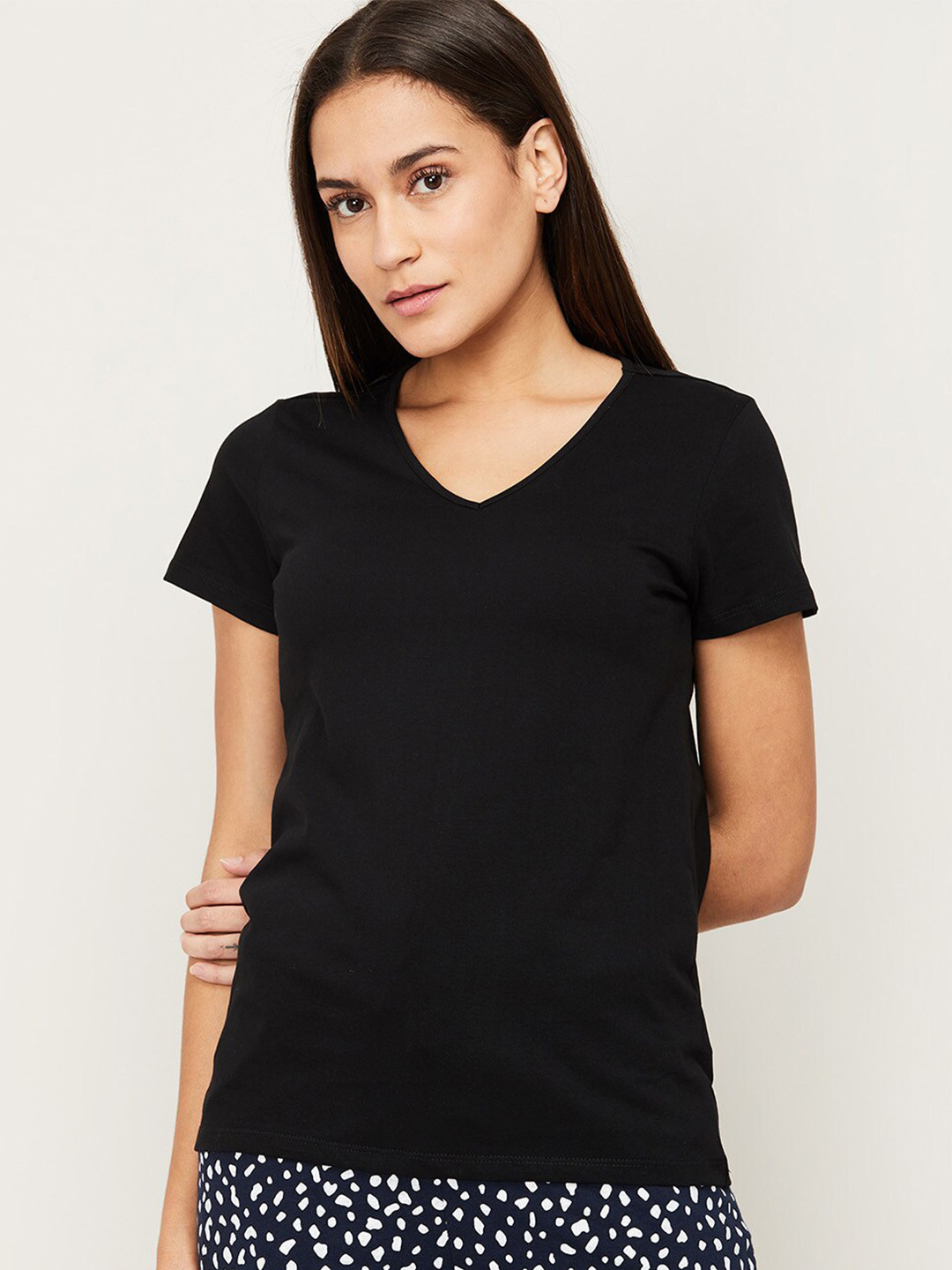 Buy Ginger By Lifestyle Black Pure Cotton Top - Tops for Women 17162594 ...