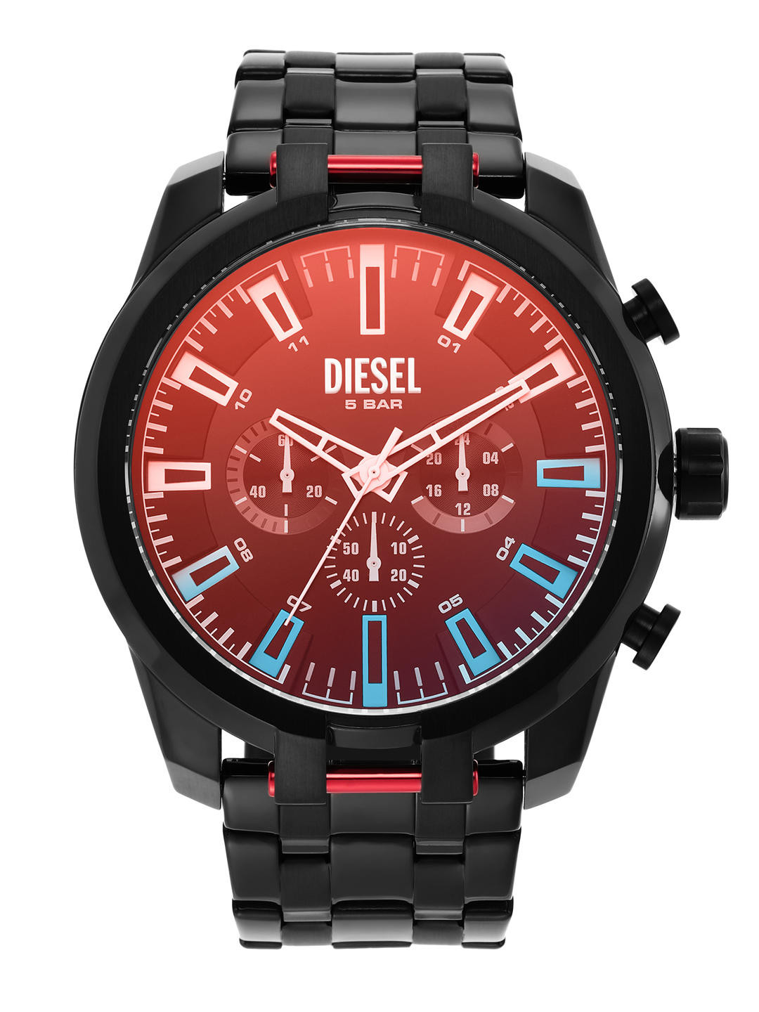 Buy DIESEL Men Black Dial & Black Stainless Steel Bracelet Style Straps ...