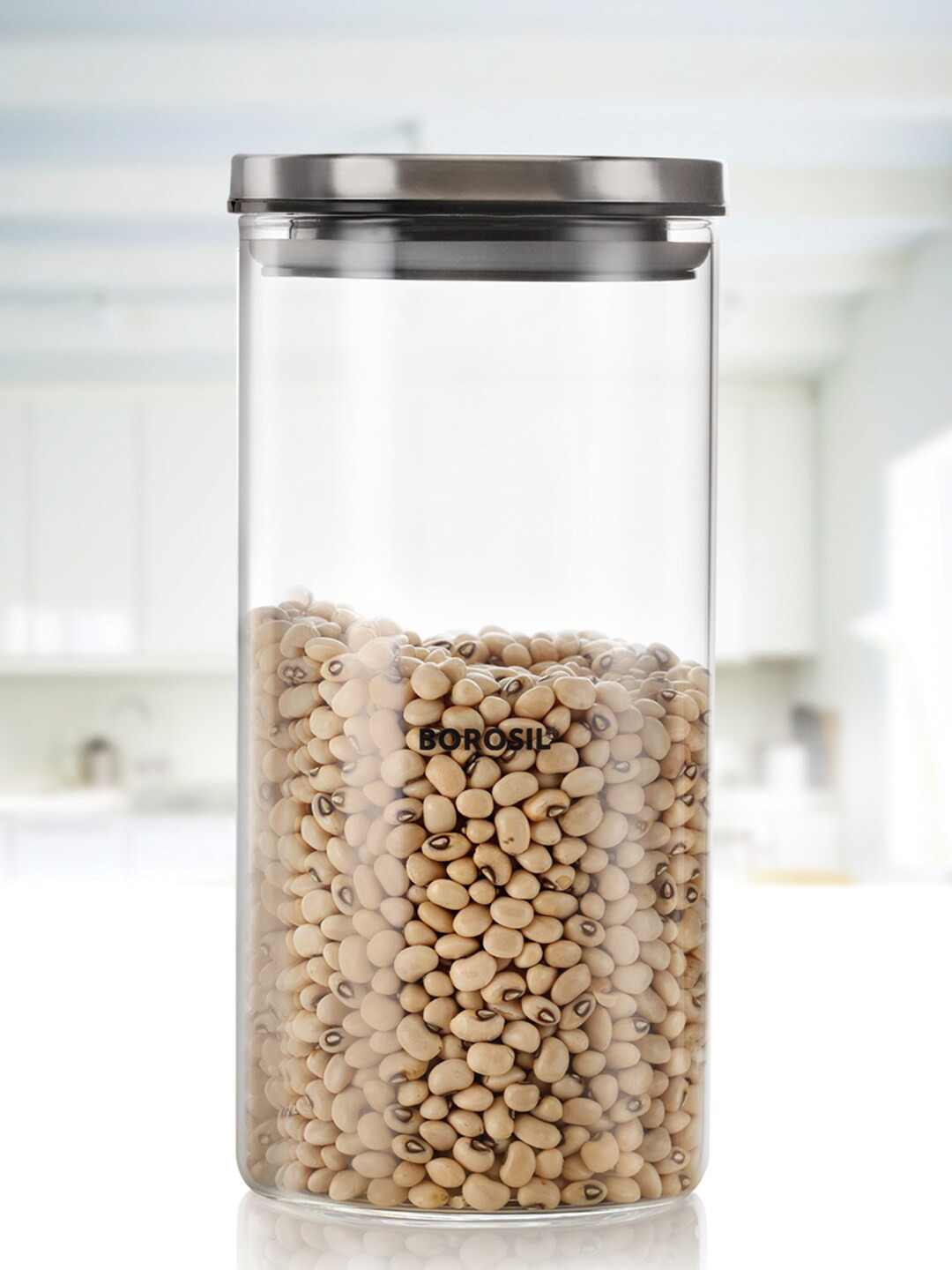 Buy BOROSIL Classic Transparent Glass Storage Jar Containers With Lid 1 ...