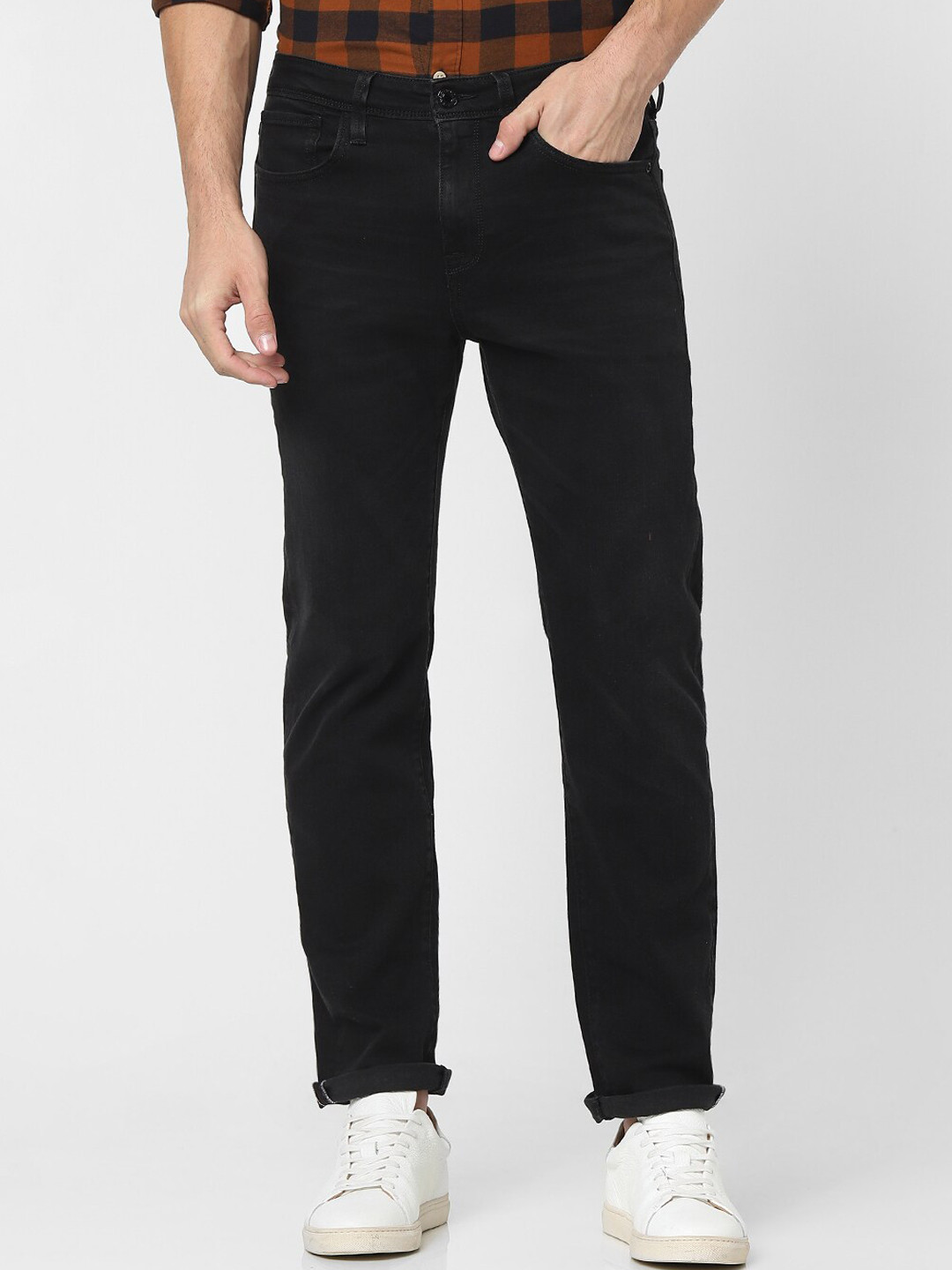 Buy SELECTED Men Black Straight Fit Jeans - Jeans for Men 17175246 | Myntra