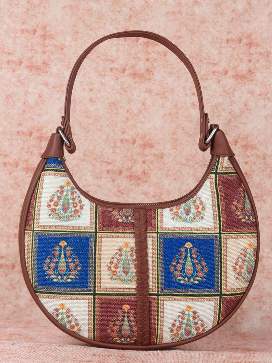 Buy Zouk Morbi Floral Motif Motif Multicolor Hobo Bag - Handbags for ...
