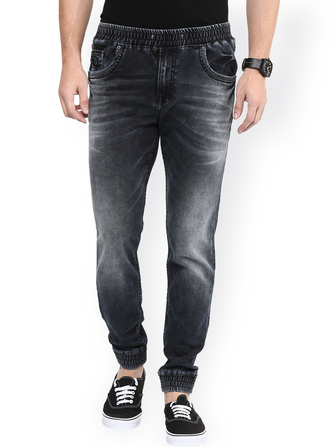 Buy Mufti Men Black Jogger Stretchable Jeans - Jeans for Men 1718289 ...