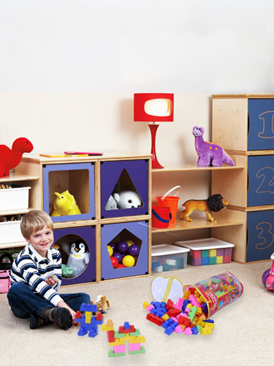 Buy Toyzone Kids Red & Yellow Building Blocks Play Set - Role Play And ...