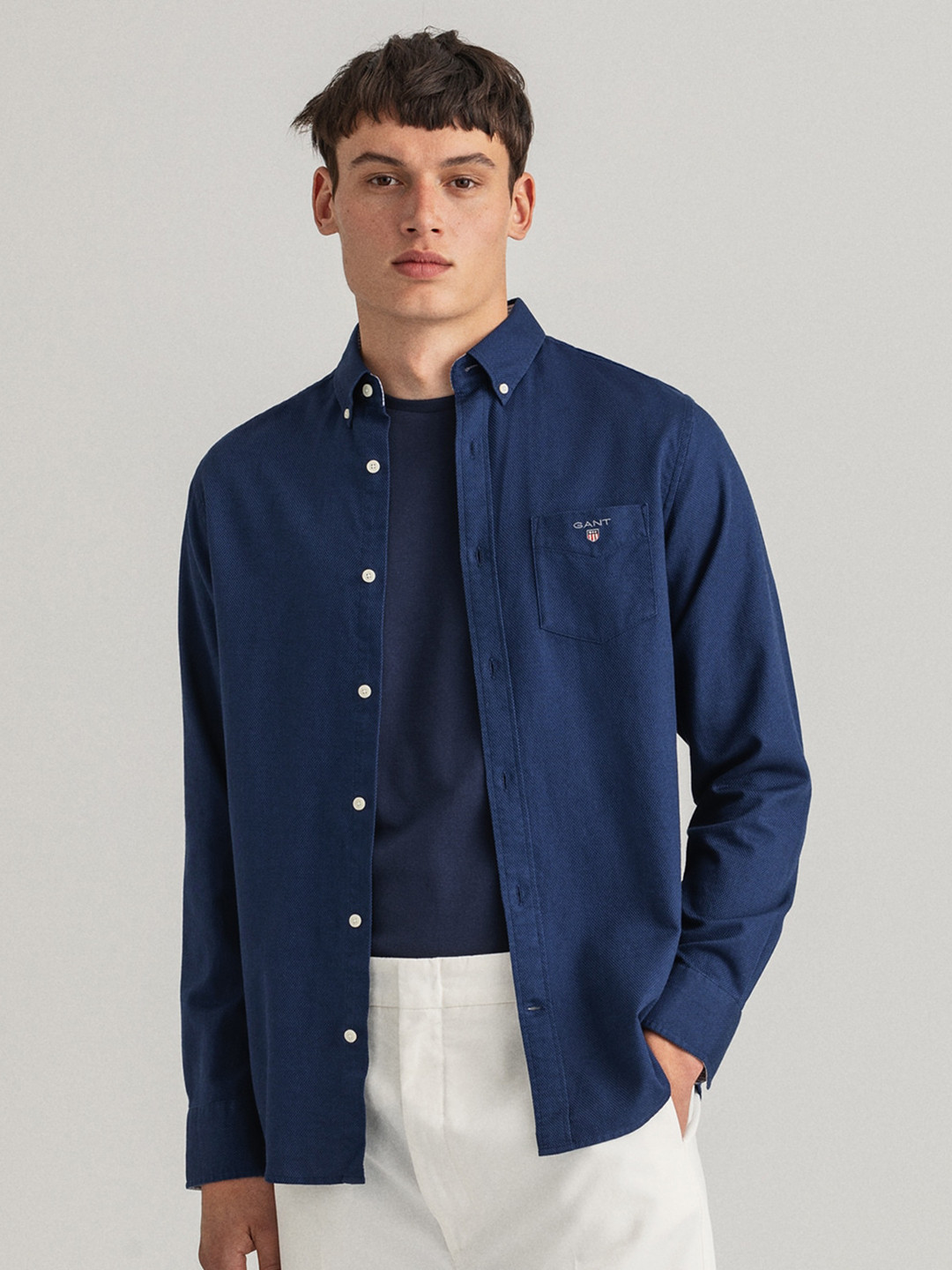 Buy GANT Men Blue Casual Shirt - Shirts for Men 17187584 | Myntra