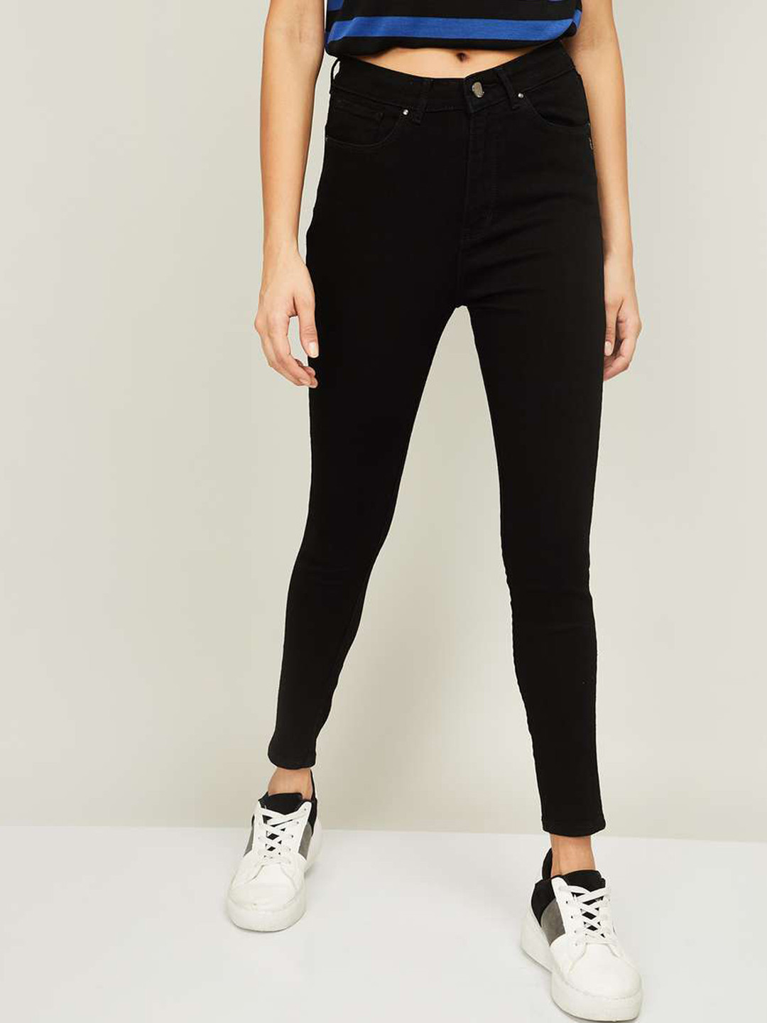 Buy Women Black Comfort Slim Fit High Rise Stretchable Jeans - Jeans ...