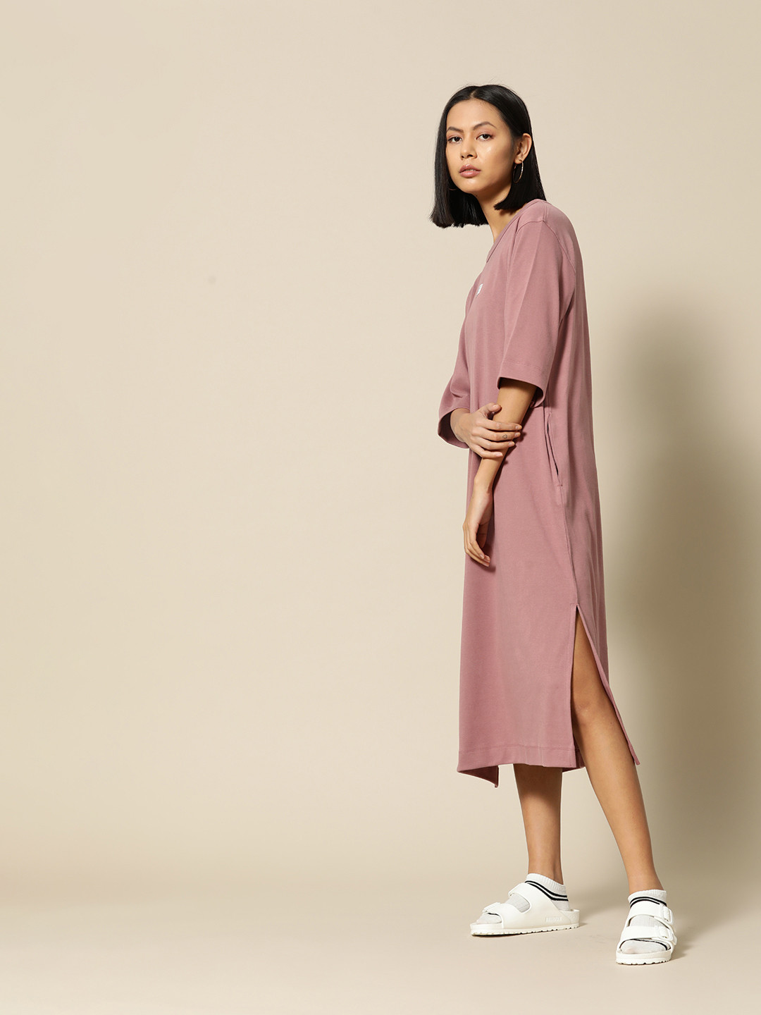 Buy BOWER Pure Cotton T Shirt Midi Dress - Dresses for Women 17196506 ...