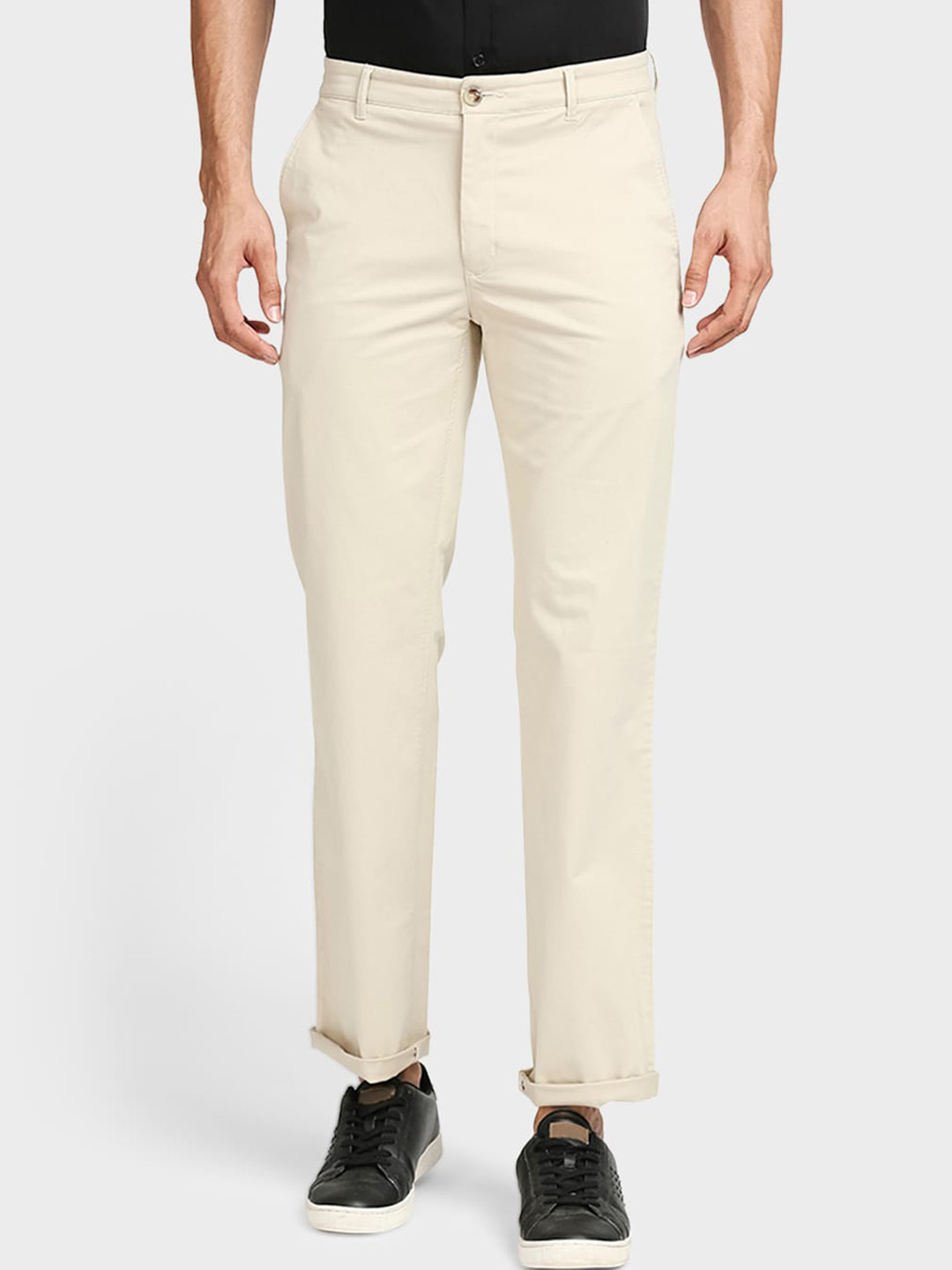 Buy ColorPlus Men Beige Chinos Trousers - Trousers for Men 17207056 ...