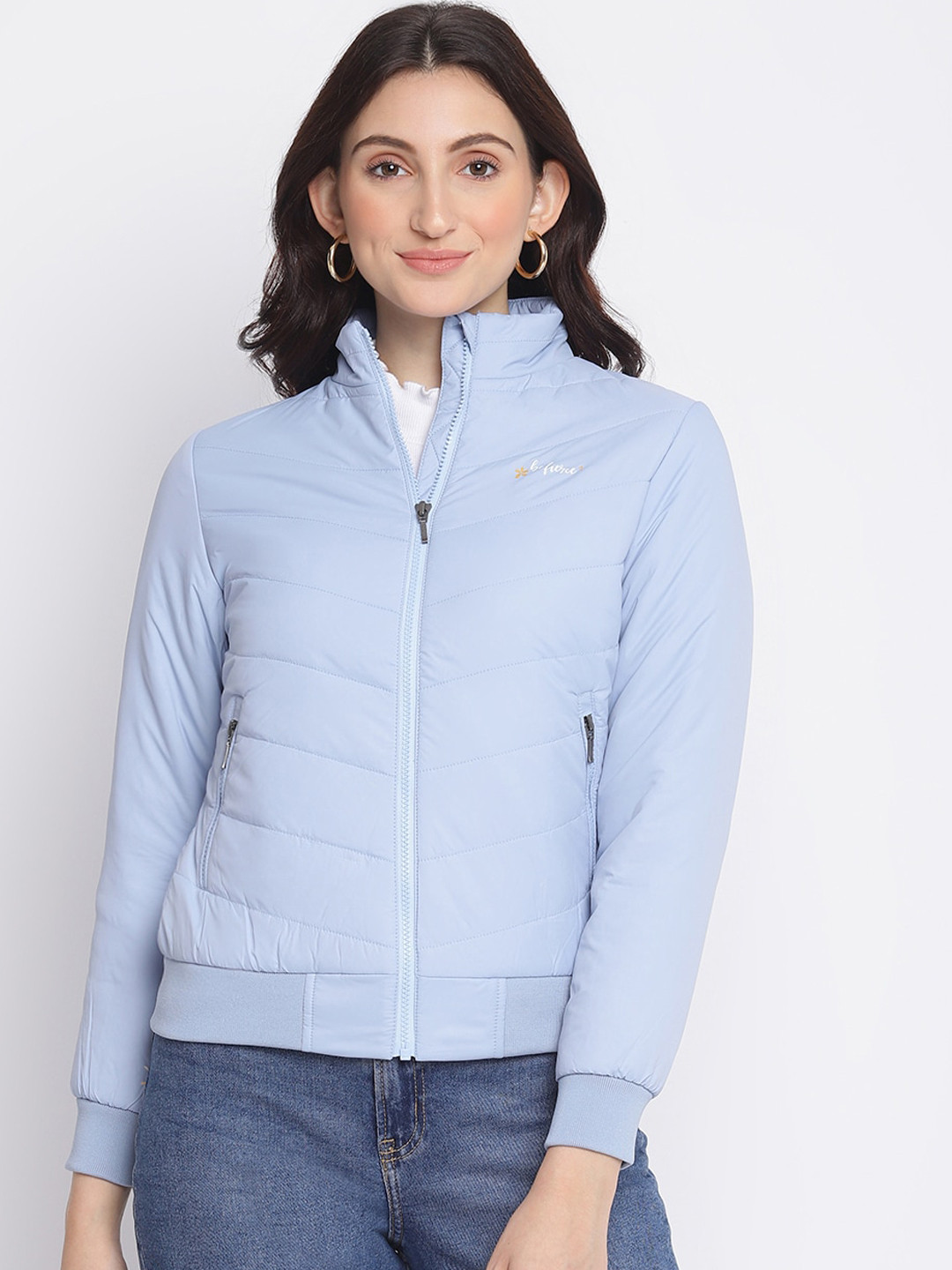 Buy SPYKAR Women Blue Padded Jacket - Jackets for Women 17212354 | Myntra