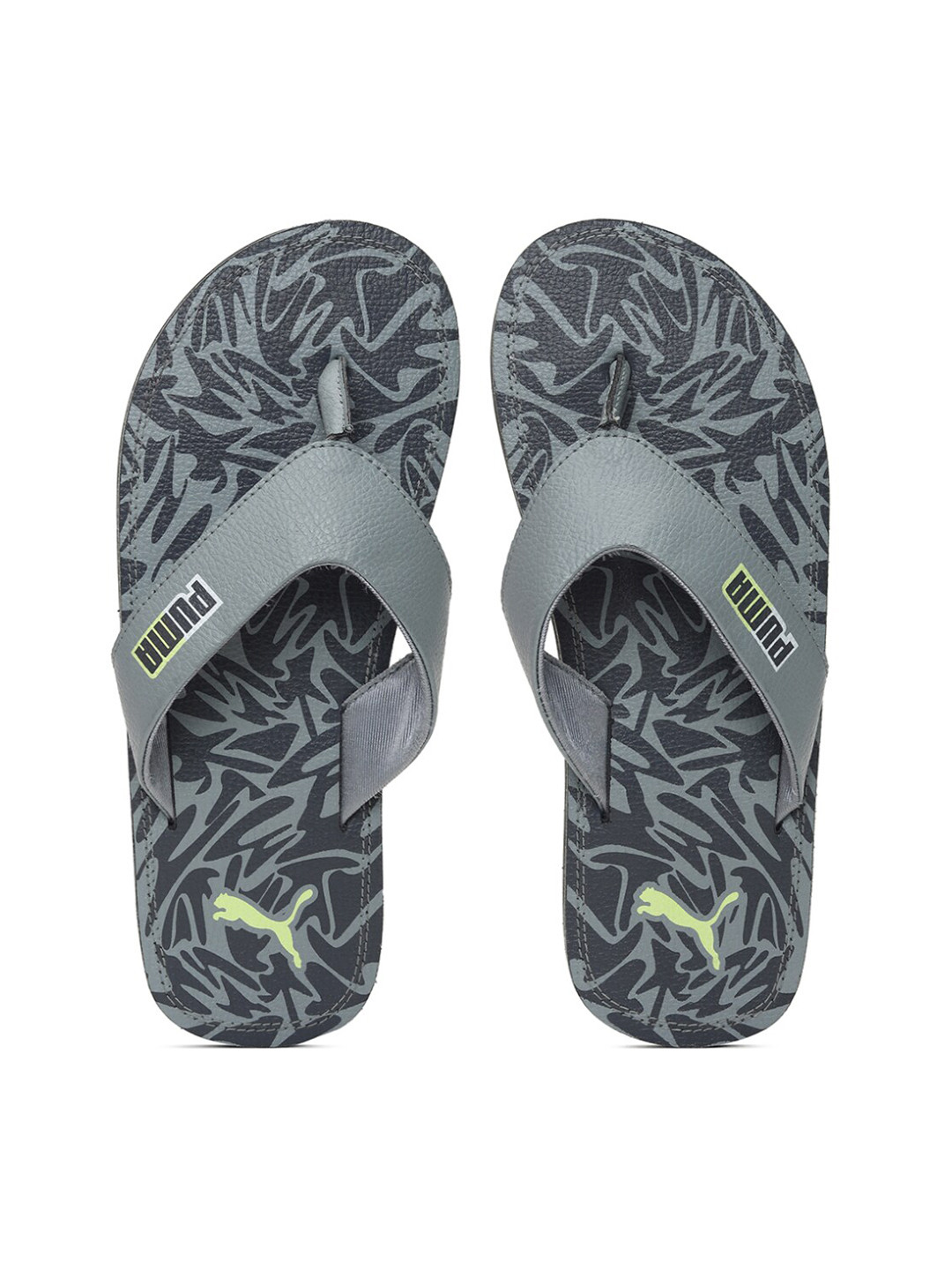 Buy Puma Men Grey Printed Thong Flip Flops - Flip Flops for Men ...