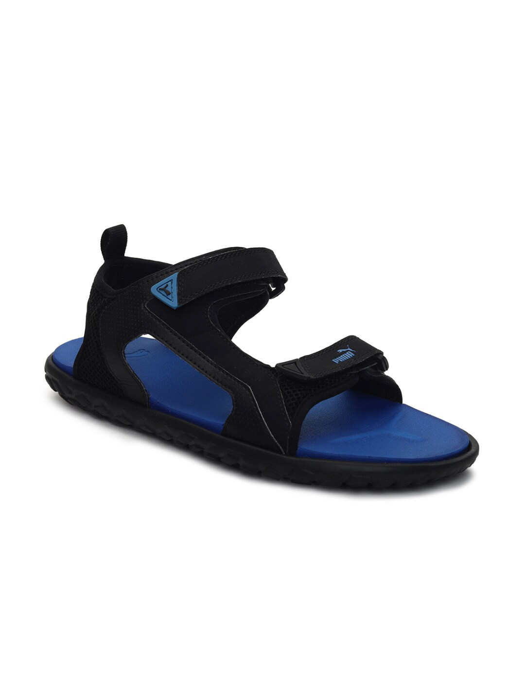 Buy Puma Men Black & Blue Comfort Sandals - Sandals for Men 17214992 ...