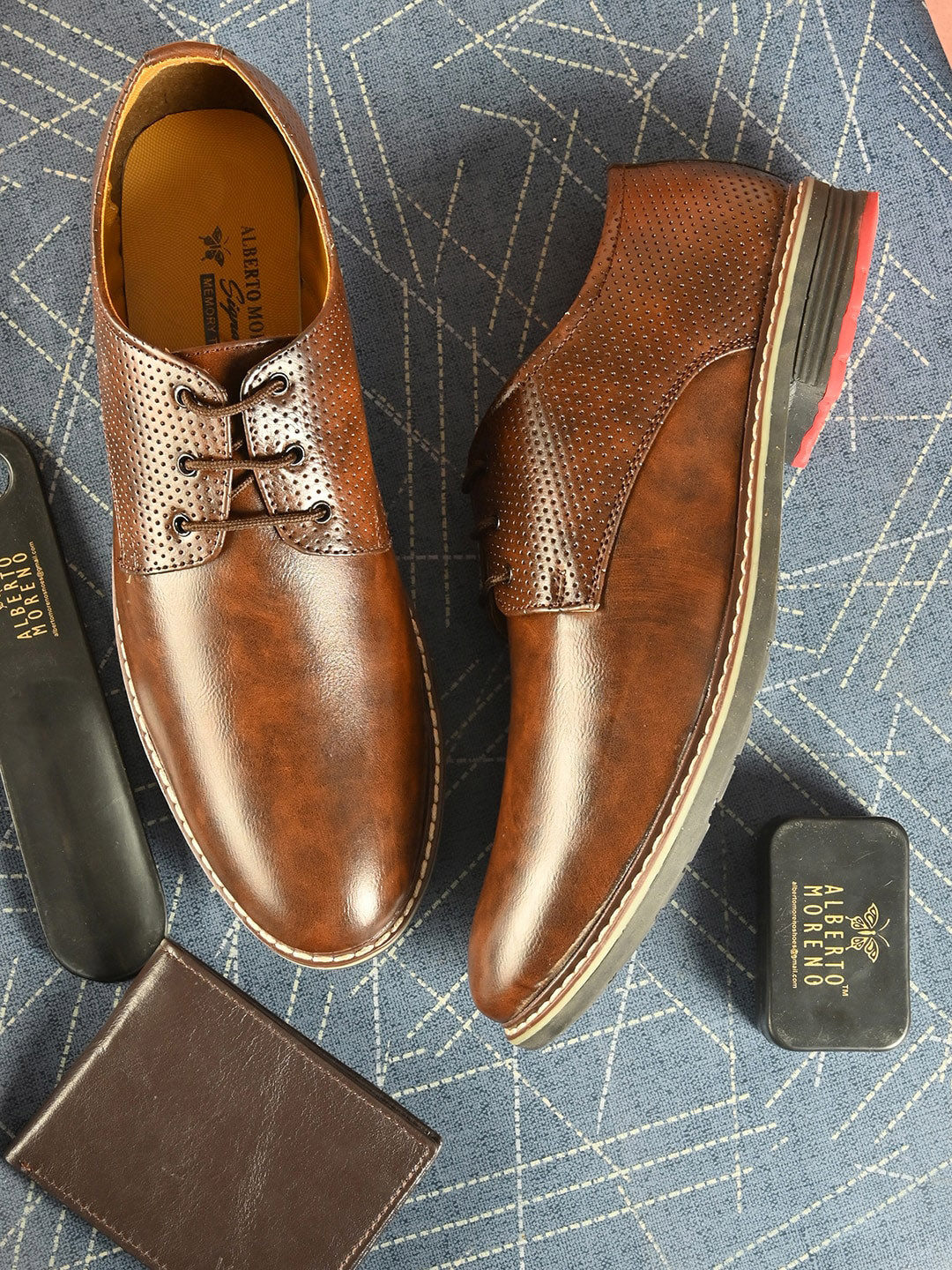 Buy ALBERTO MORENO Men Brown Derbys - Casual Shoes for Men 17215162 ...