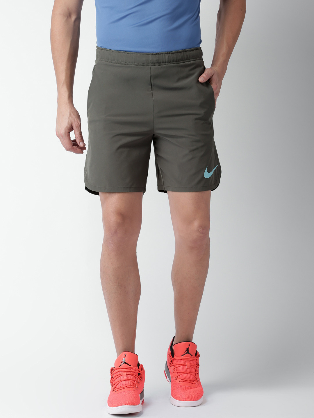 Buy Nike Men Grey AS FLX Short Vent Max Sports Shorts - Shorts for Men ...