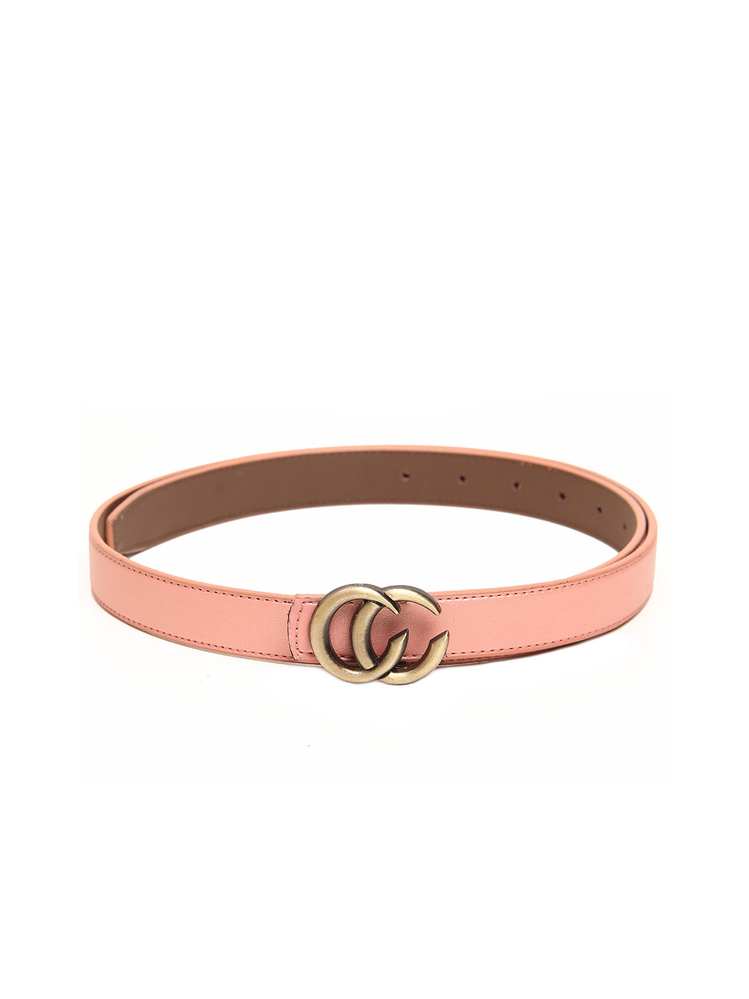 Buy Calvadoss Women Peach Coloured Textured Belt - Belts for Women ...