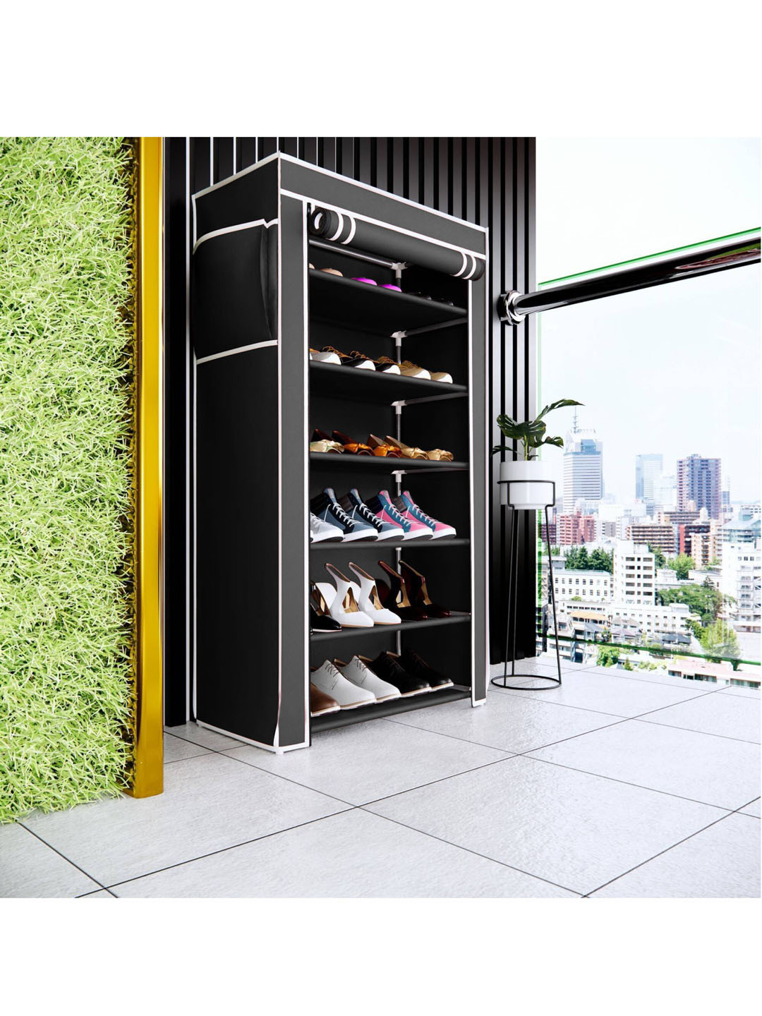 Buy Sasimo Grey 6 Tier Rectangle Multi Purpose Rack - Racks And ...